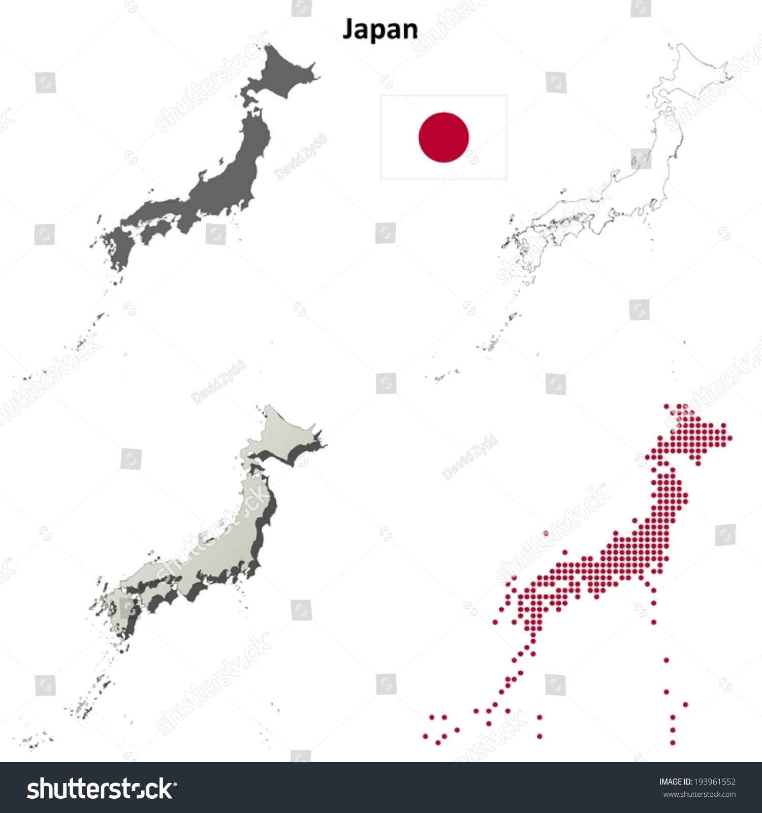 Japan Blank Detailed Outline Map Set: Vector có sẵn (miễn phí bản quyền ...