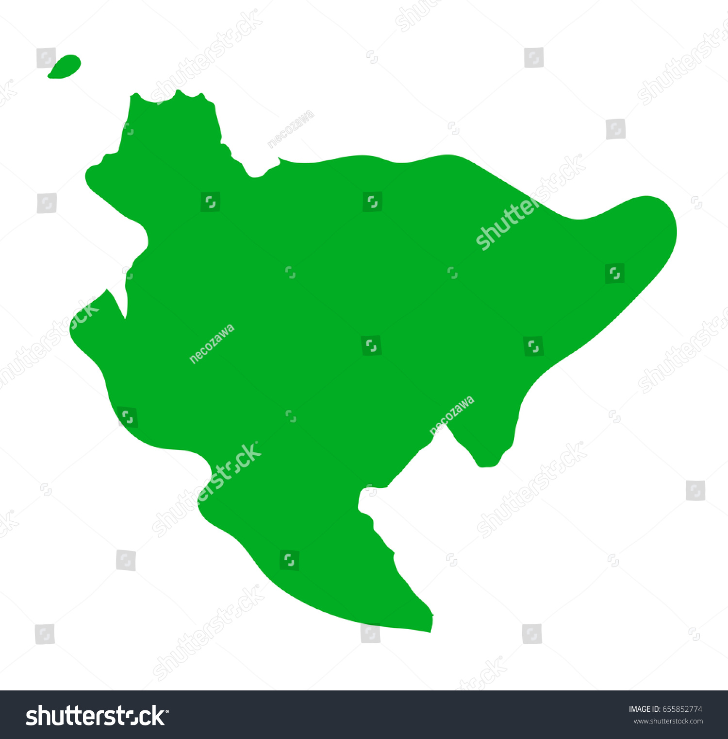 Japan Map Saga Prefecture Stock Vector (Royalty Free) 655852774 ...