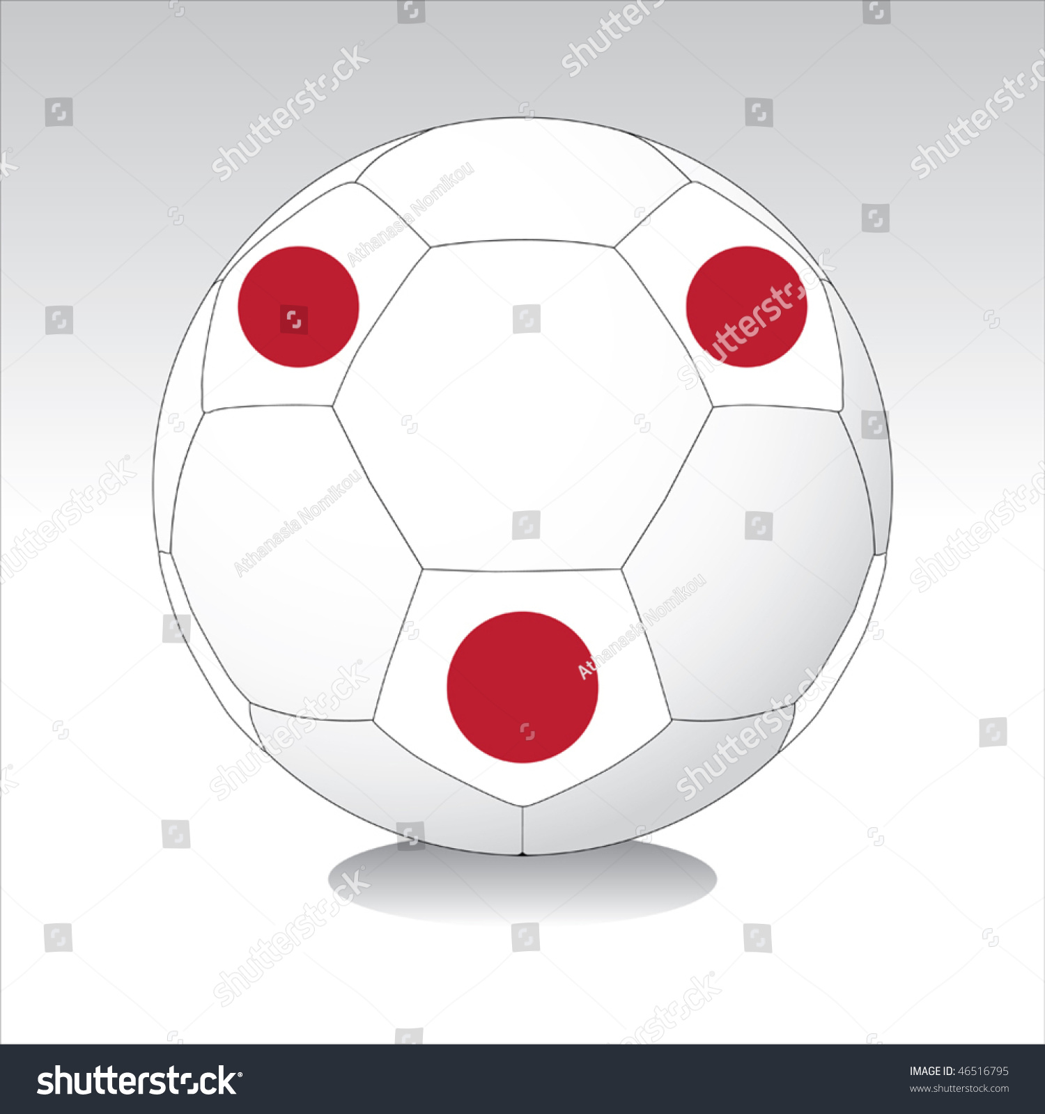 Japan Soccer Ball Vector Stock Vector (Royalty Free) 46516795