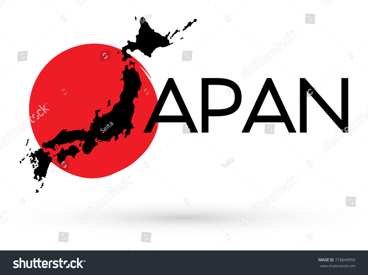 Japan Typography Vector Illustration Stock Vector (Royalty Free ...