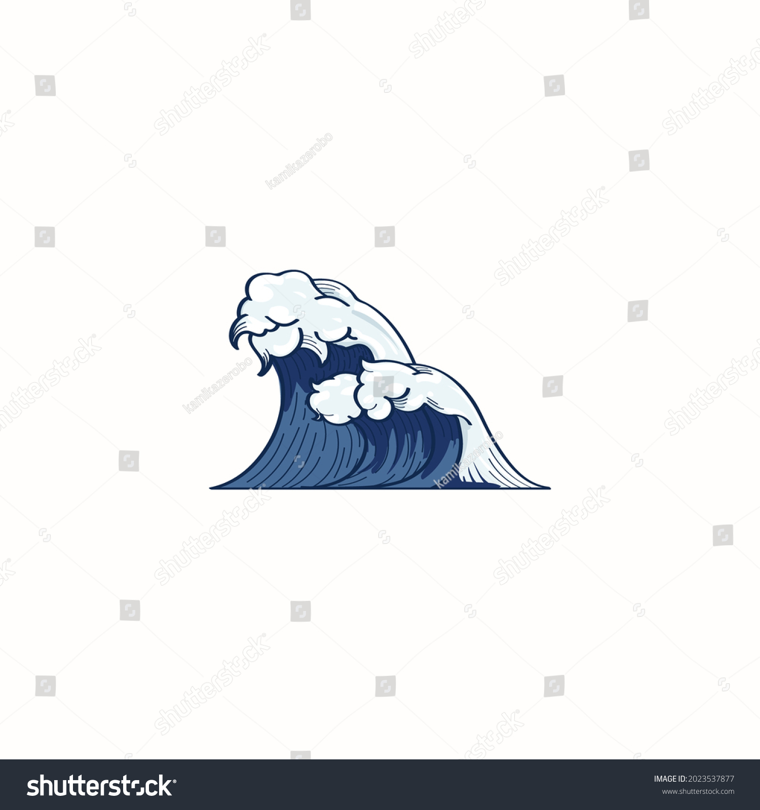 Japan Wave Style Logo Vector Stock Vector (Royalty Free) 2023537877 ...