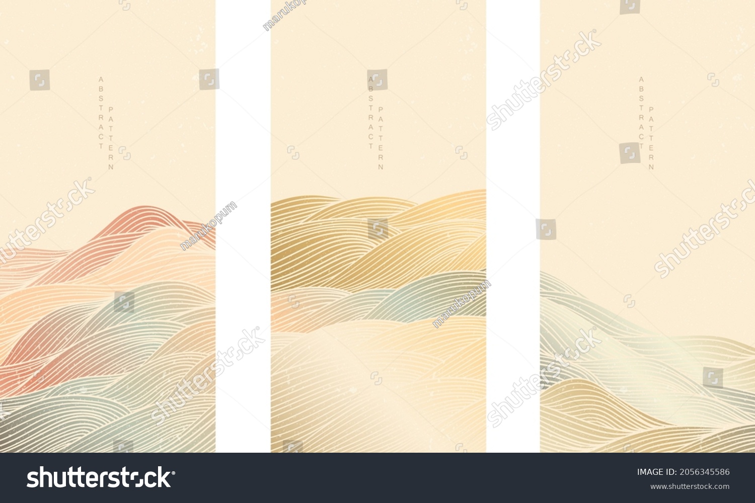 Japanese Background Line Wave Pattern Vector Stock Vector (Royalty Free ...
