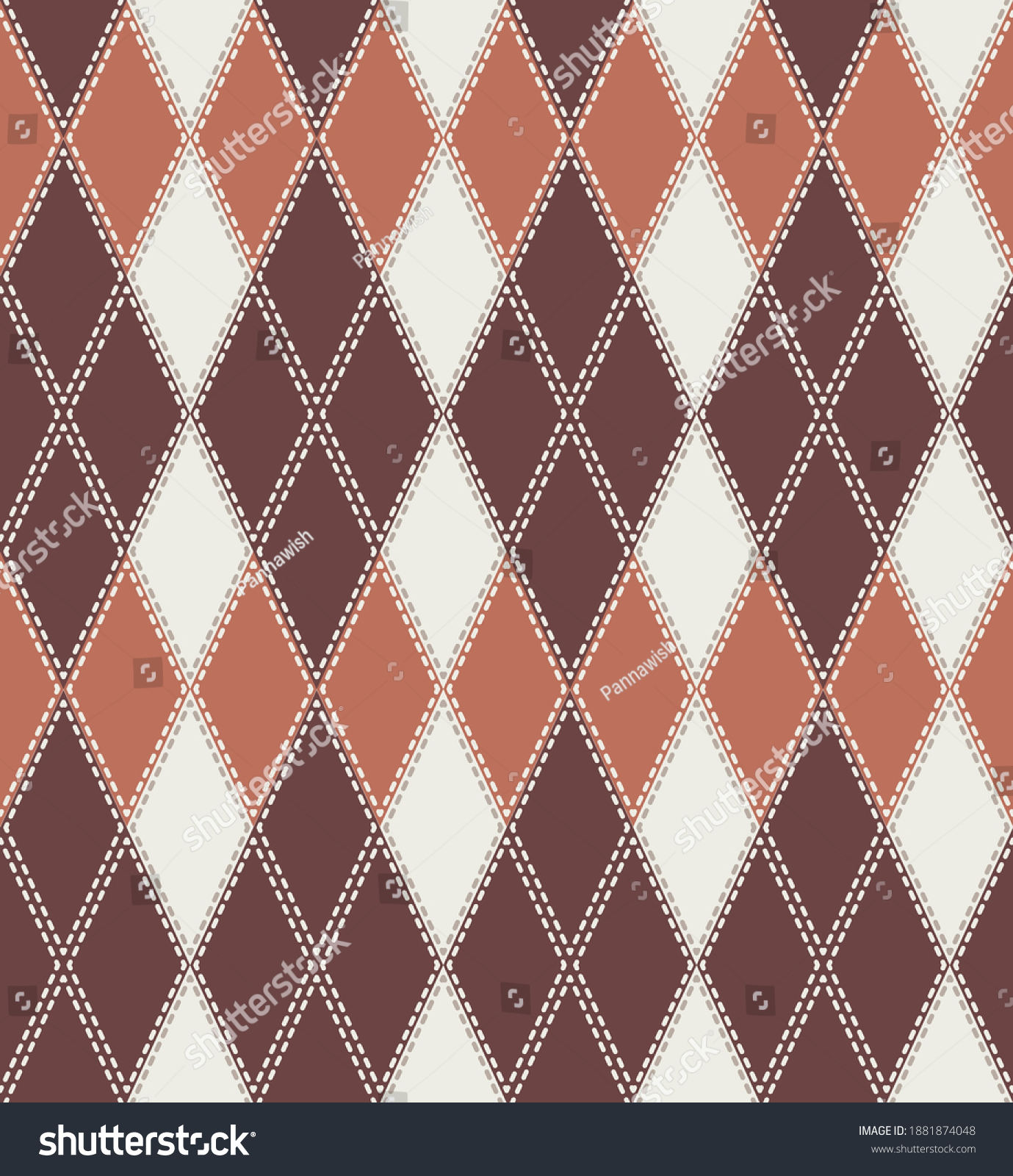 Japanese Diamond Checkered Vector Seamless Pattern Stock Vector ...