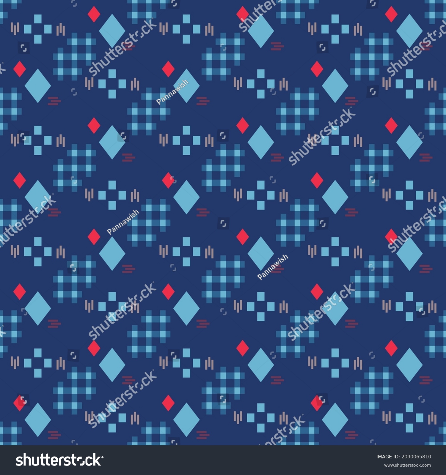 Japanese Diamond Plaid Vector Seamless Pattern Stock Vector (Royalty ...