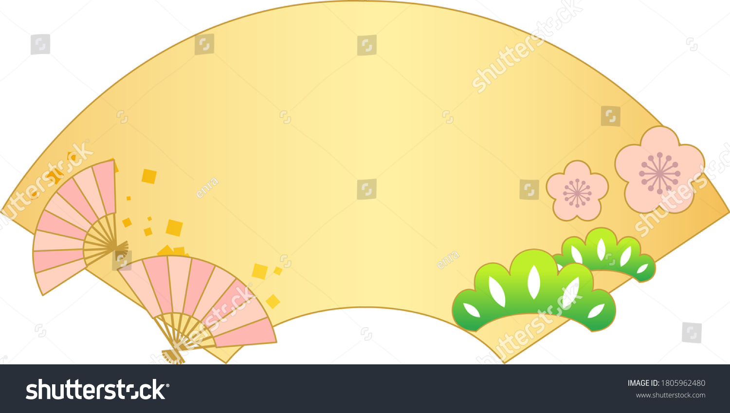 Japanese Frame Illustration Material Vector Stock Vector (Royalty Free ...