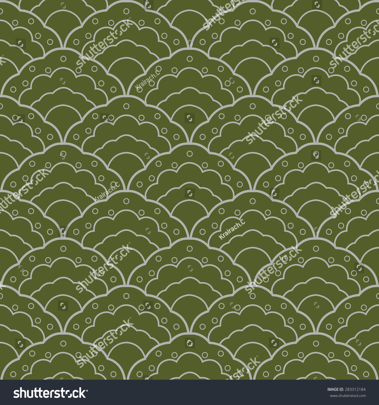 Japanese Linear Seamless Vector Wave Pattern Stock Vector (Royalty Free ...