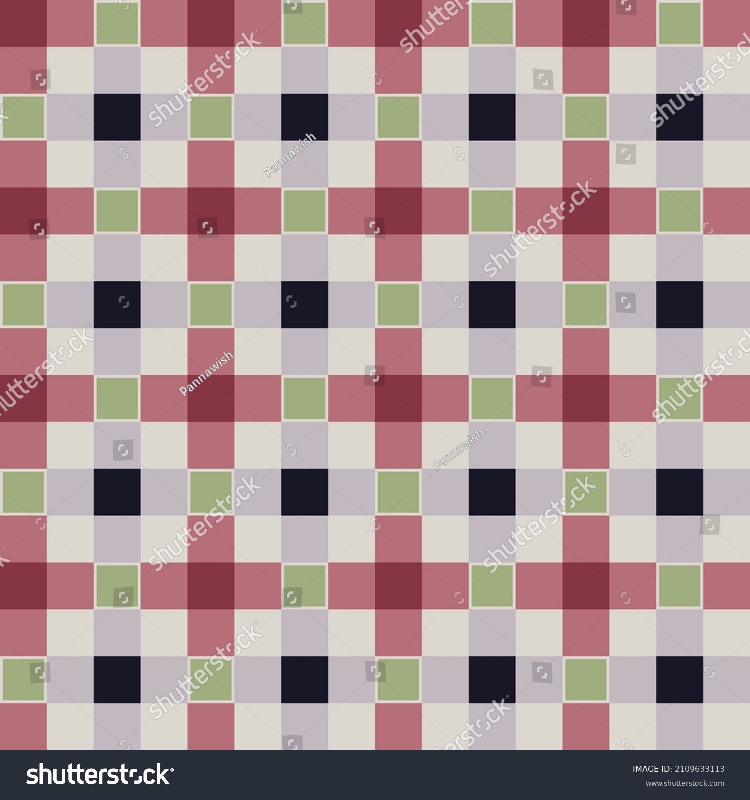 Japanese Pastel Checkered Vector Seamless Pattern Stock Vector (Royalty ...
