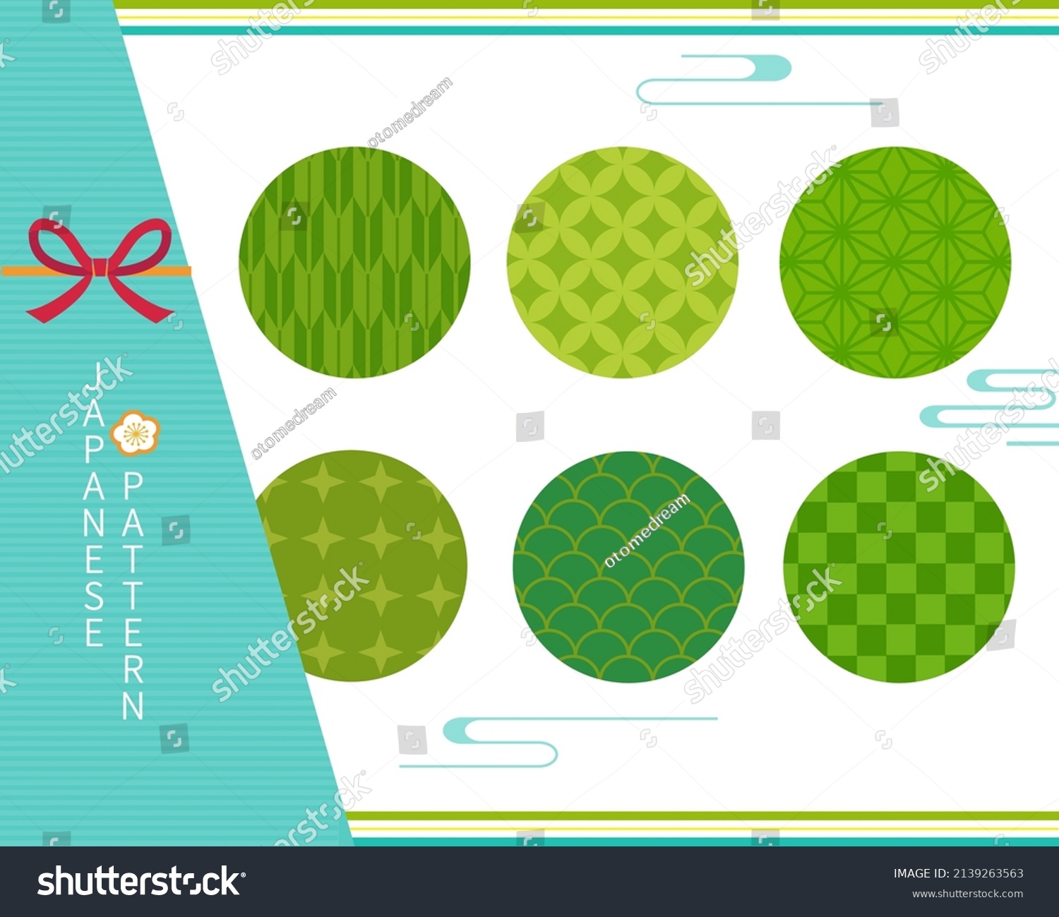 Japanese Pattern Background Vector Set Cover Stock Vector (Royalty Free ...
