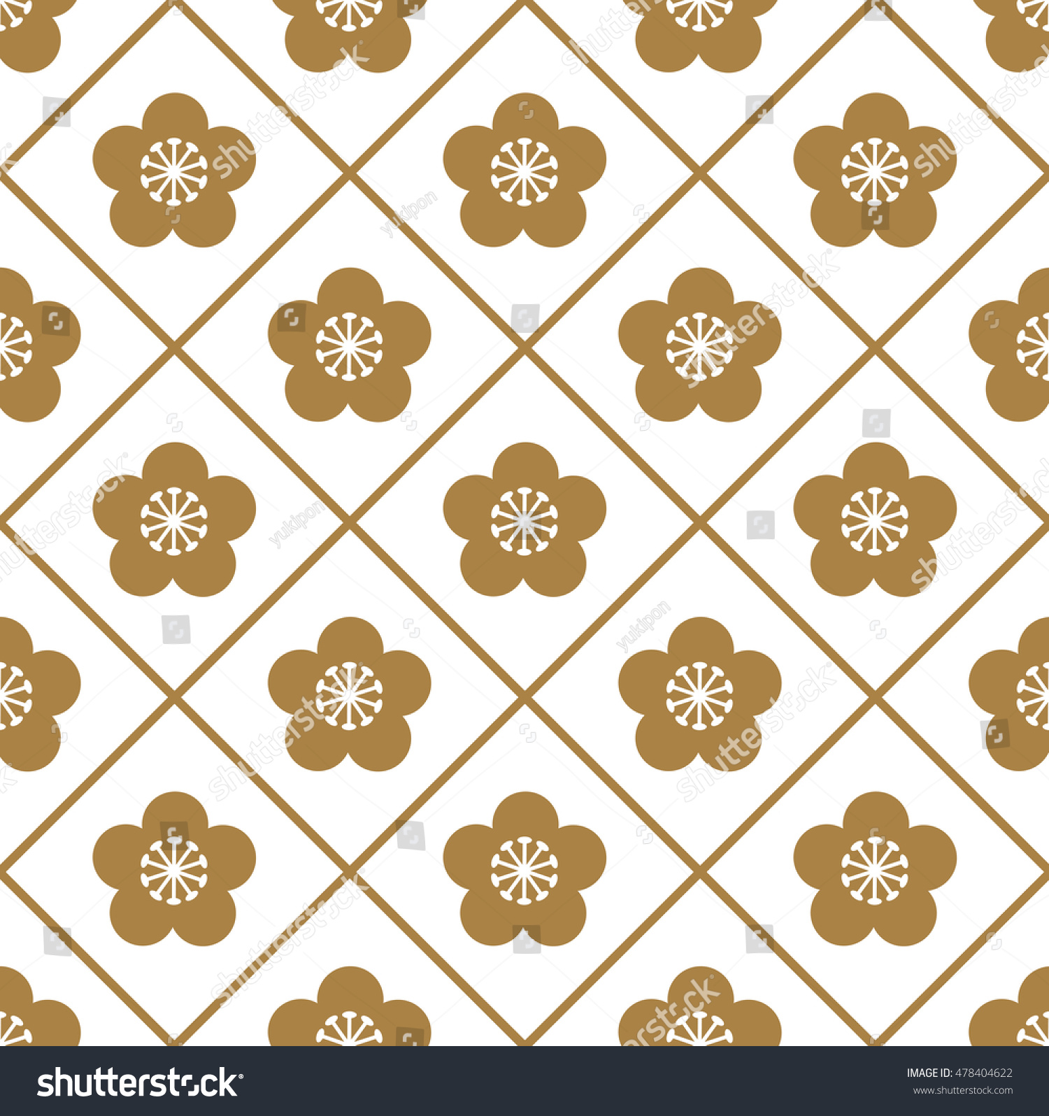 Japanese Pattern Gold Vector Stock Vector (Royalty Free) 478404622 ...