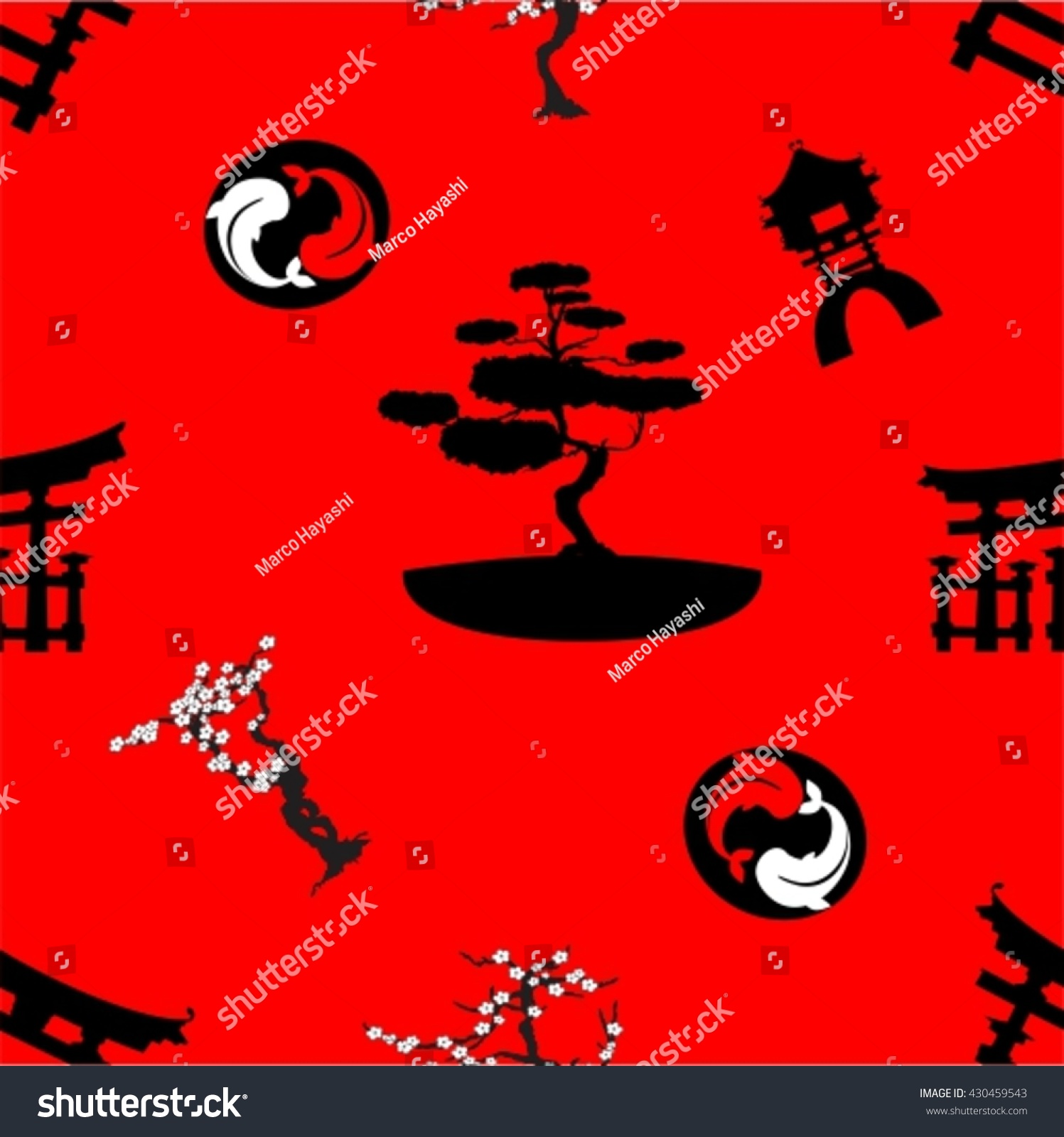 Japanese Pattern Nippon Background Vector Format Stock Vector (Royalty ...