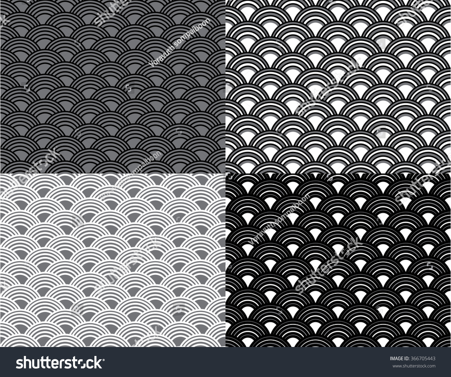 Japanese Sea Texture Wave Pattern Japan: เวกเตอร์สต็อก (ปลอดค่า ...