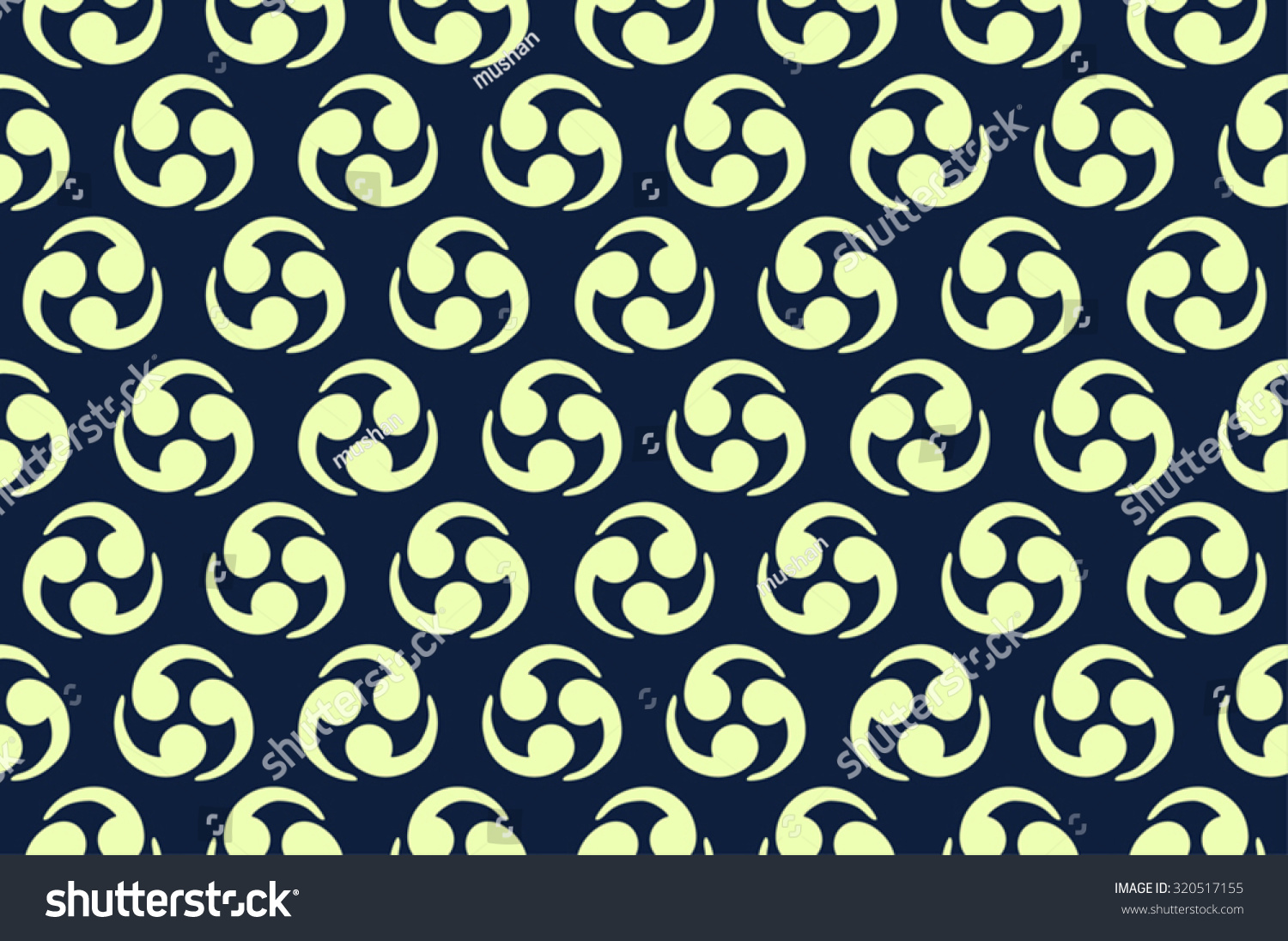 Japanese Seamless Tomoe Pattern: เวกเตอร์สต็อก (ปลอดค่าลิขสิทธิ์) 320517155