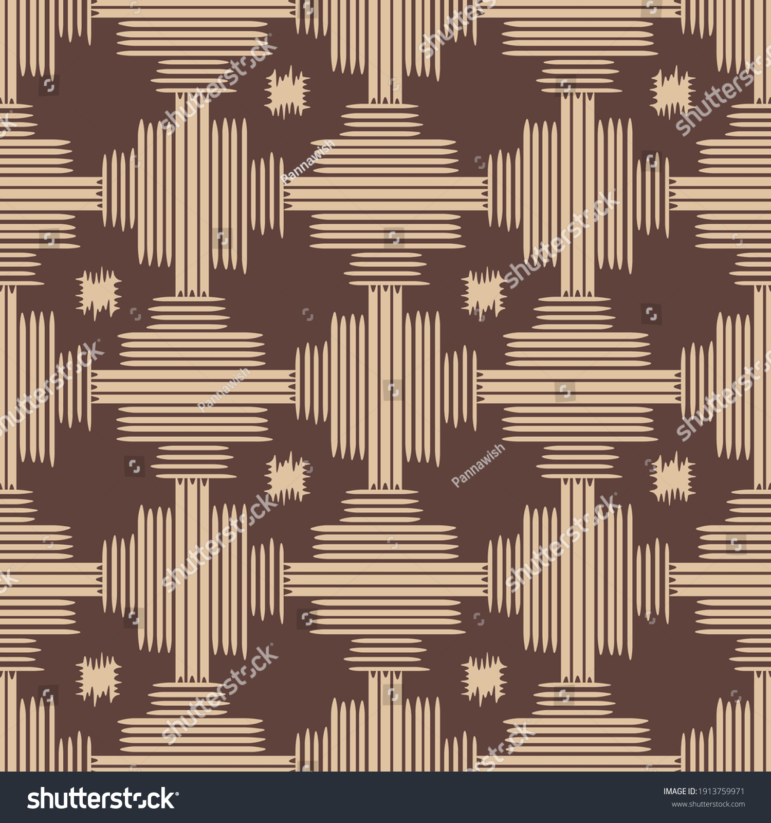 Japanese Stripe Flower Vector Seamless Pattern Stock Vector (Royalty ...