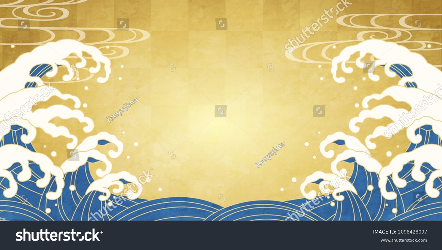 Japanese Style Wave Vector Illustration Stock Vector (Royalty Free ...