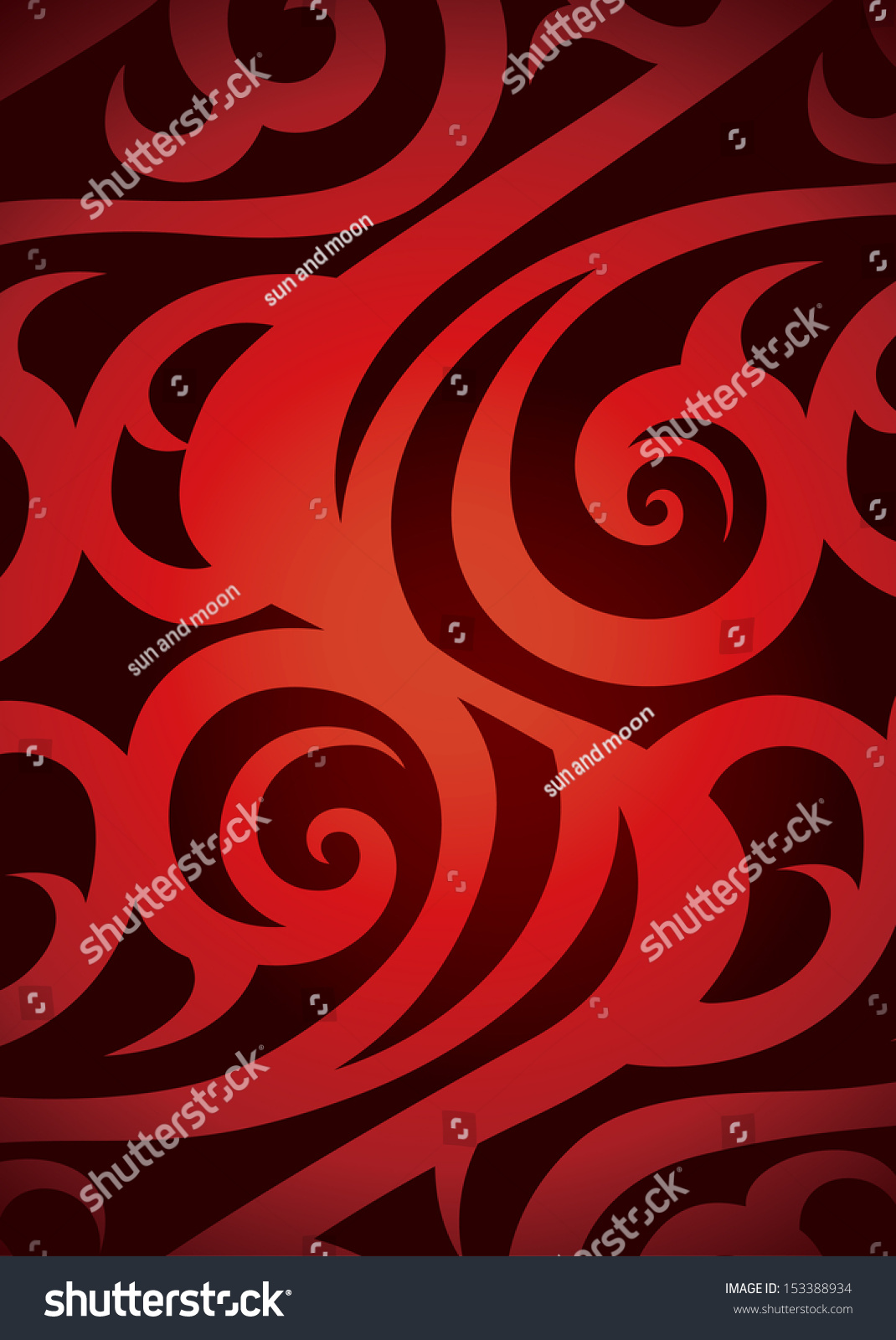 Japanese Tribal Patternred: vector de stock (libre de regalías ...