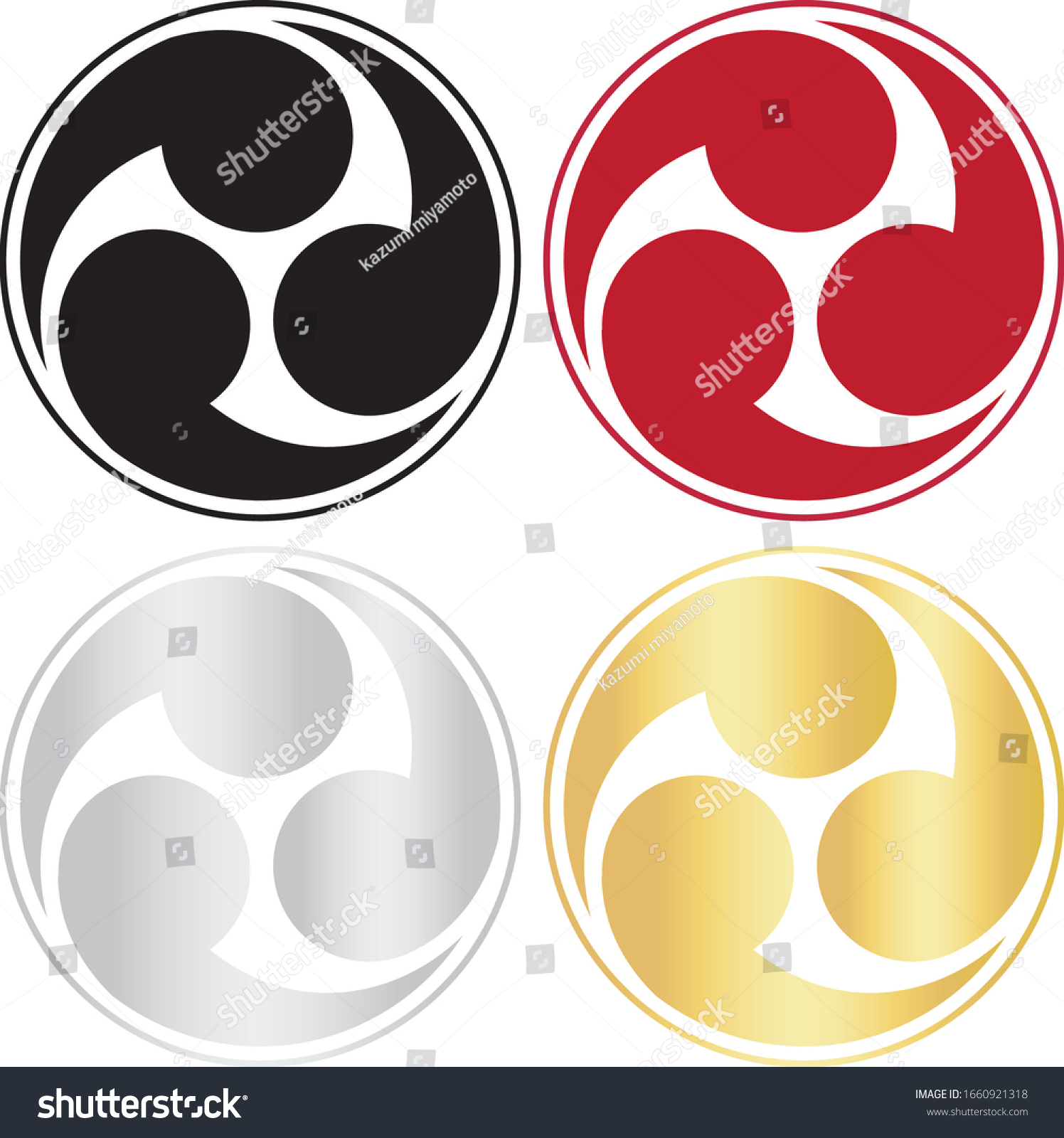 Japanese Vortex Mark Coaster Illustration Vector Stock Vector (Royalty ...