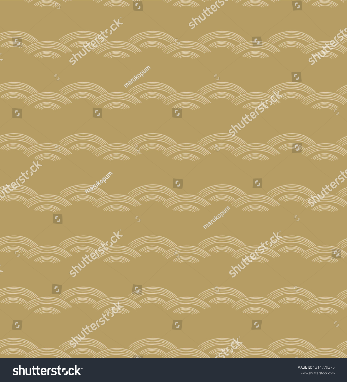 Japanese Wave Pattern Vector Asian Water Stock Vector (Royalty Free ...