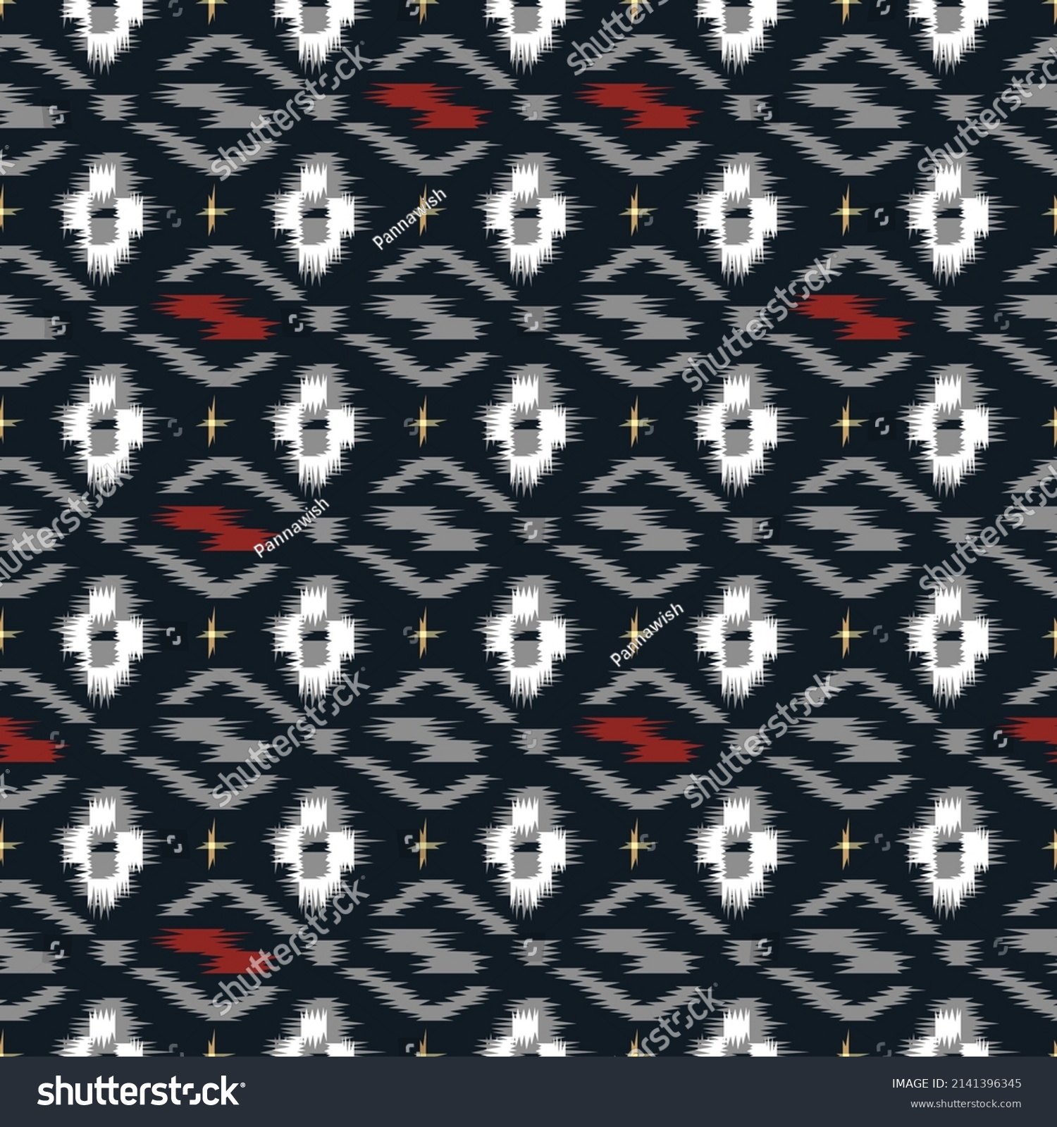 Japanese Zigzag Diamond Vector Seamless Pattern Stock Vector (Royalty ...