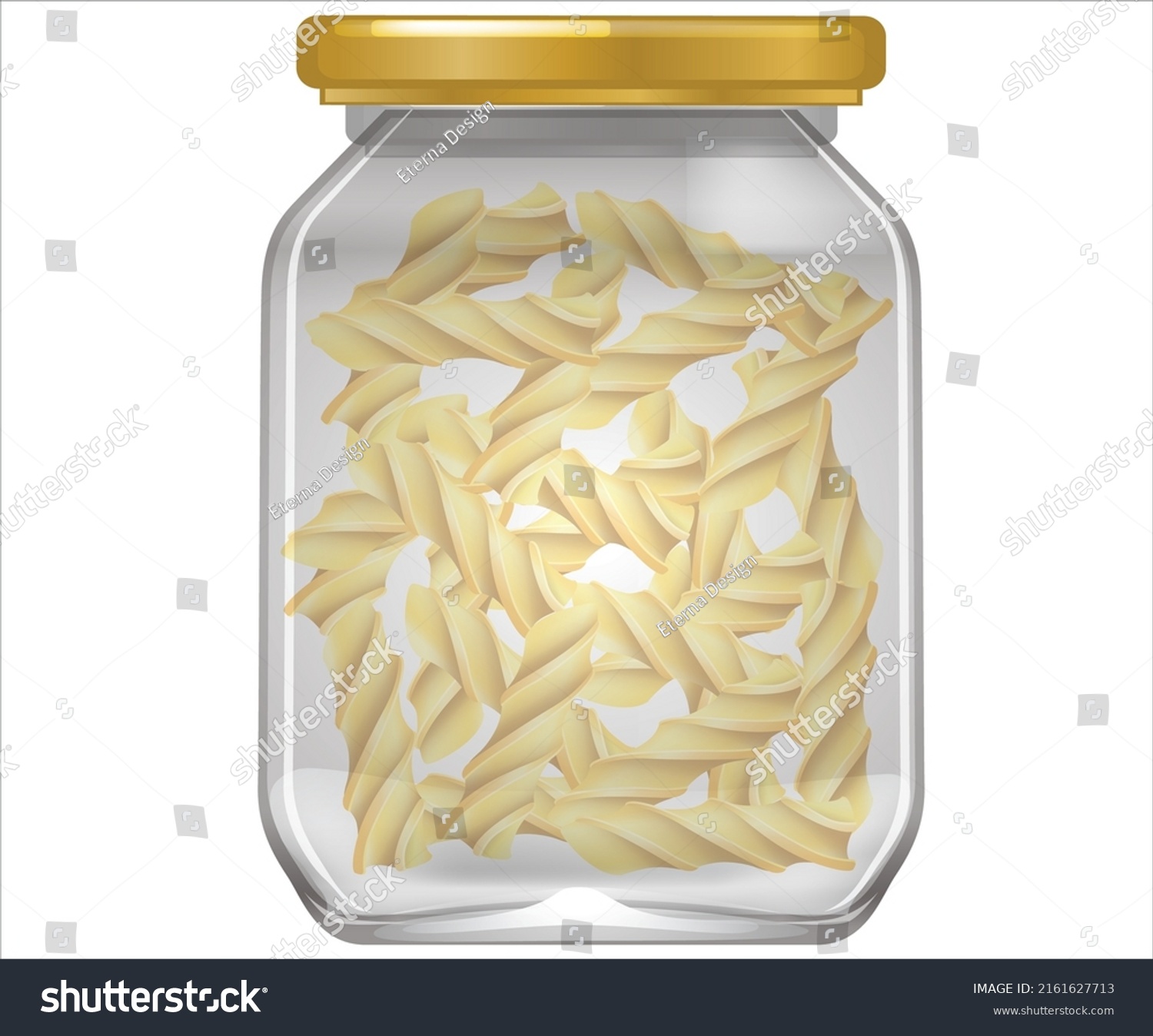Jar Object On White Background Stock Vector (Royalty Free) 2161627713 ...