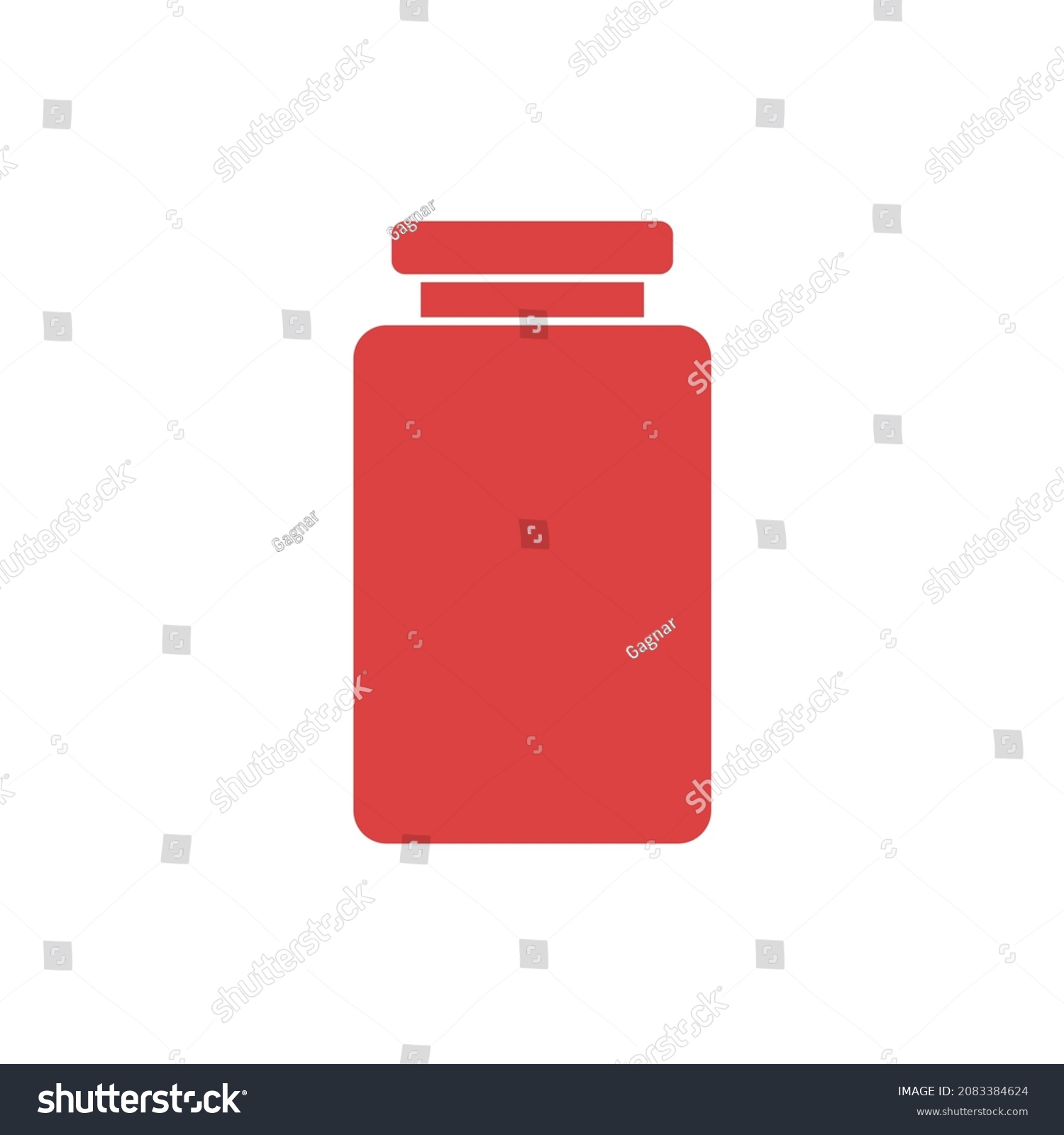 Jar Vector Icon Red Symbol Stock Vector (Royalty Free) 2083384624 ...