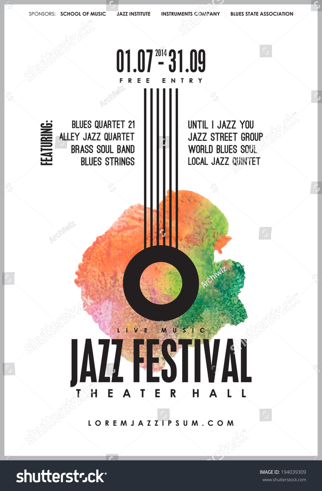 Jazz Music Poster Background Template Vector: Vector có sẵn (miễn phí ...