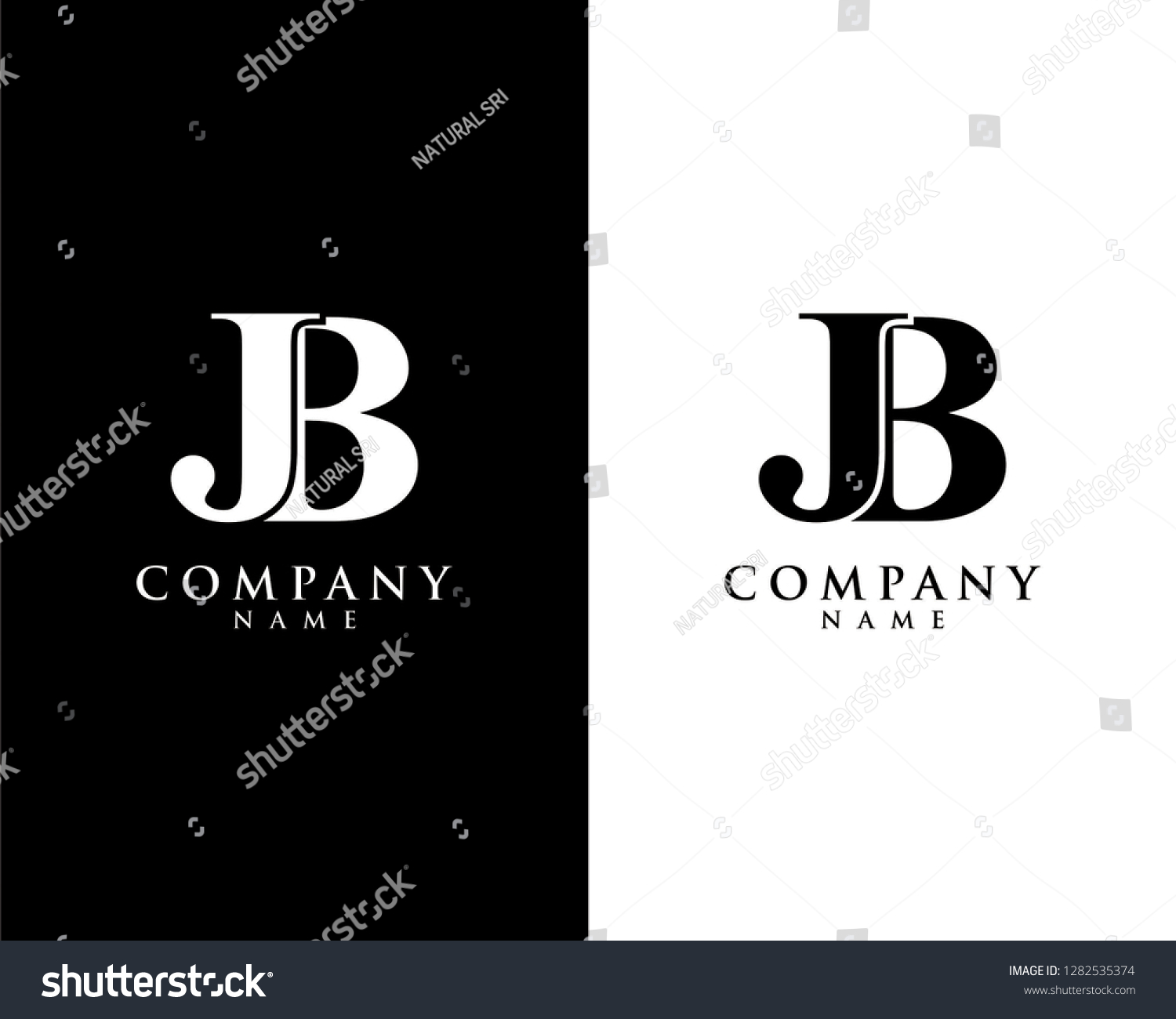 Jbbj Initial Company Name Logo Template Stock Vector (Royalty Free ...