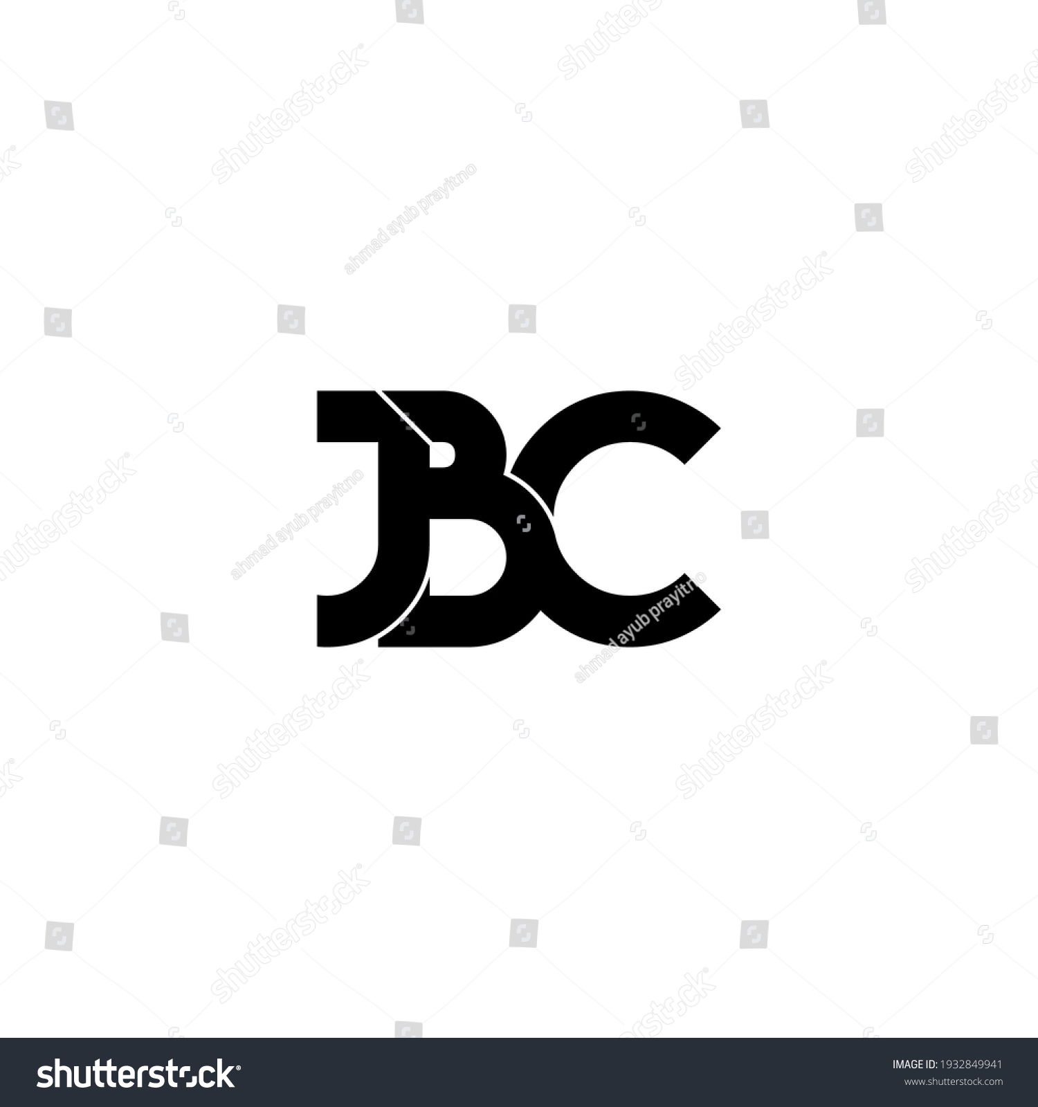 Jbc Letter Original Monogram Logo Design Stock Vector (Royalty Free ...
