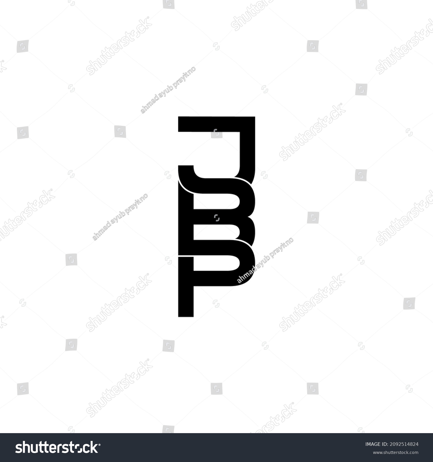 Jbp Letter Initial Monogram Logo Design Stock Vector (Royalty Free ...