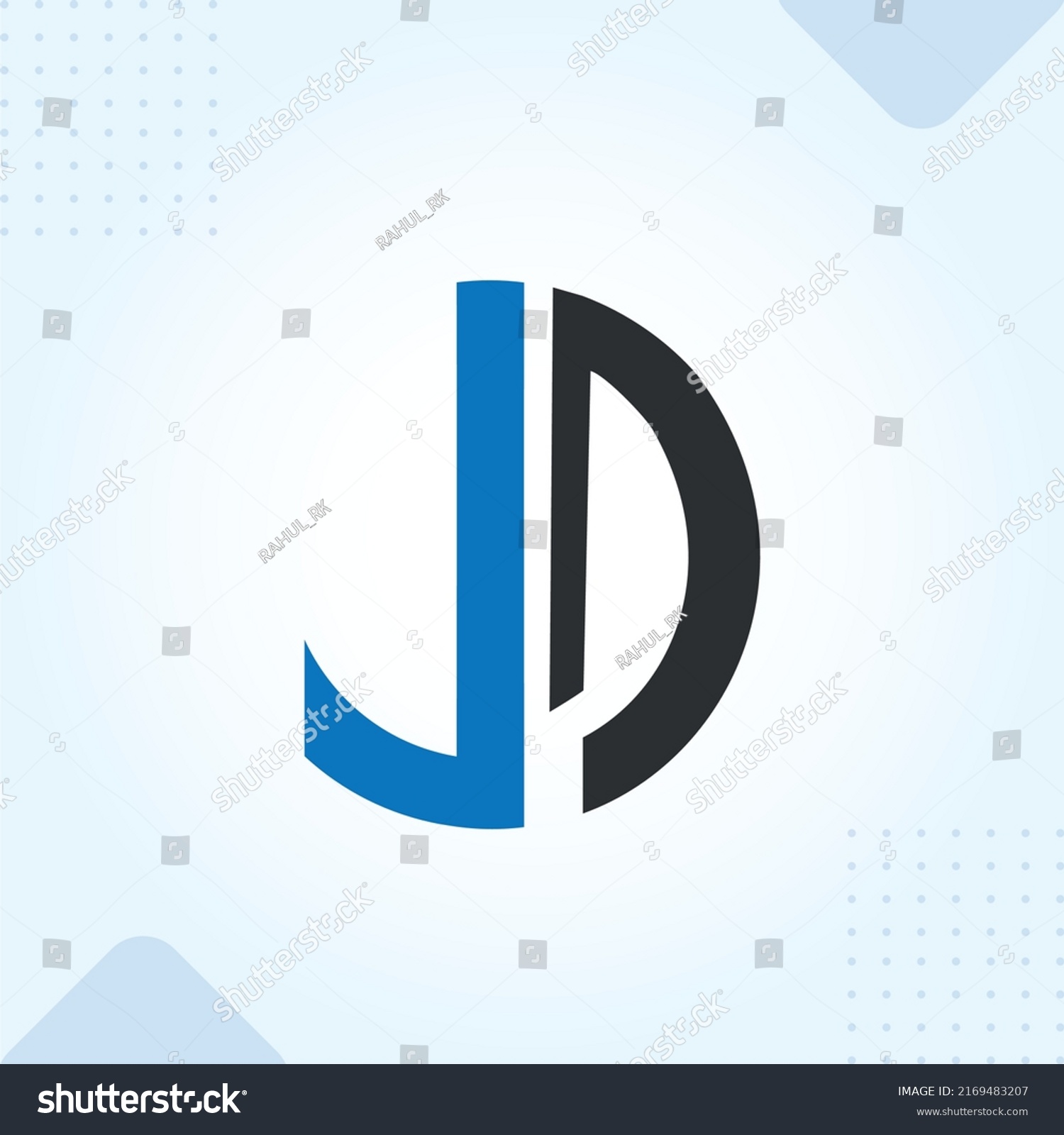 Jd Round Modern Creative Premium Logo Stock Vector (Royalty Free ...