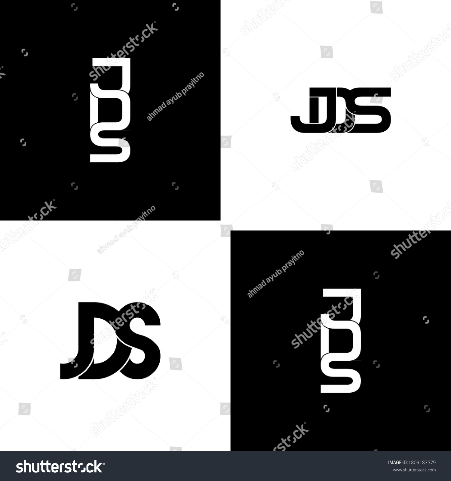 Jds Letter Original Monogram Logo Design Stock Vector Royalty Free 1809187579