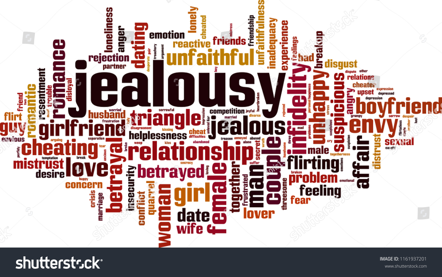 Jealousy Word Cloud Concept Vector Illustration Stock Vector (Royalty ...