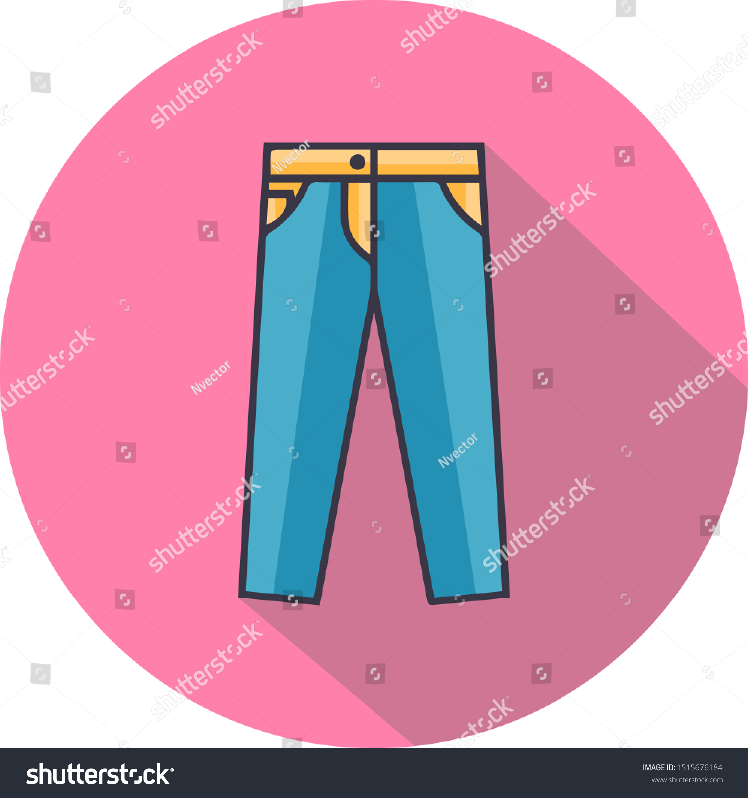 Jeans Vector Icon Vector Graphics Stock Vector (Royalty Free) 1515676184