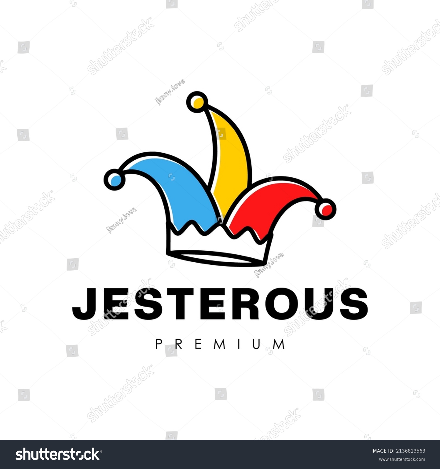 Jester Hat Logo Icon Template Stock Vector (Royalty Free) 2136813563 ...