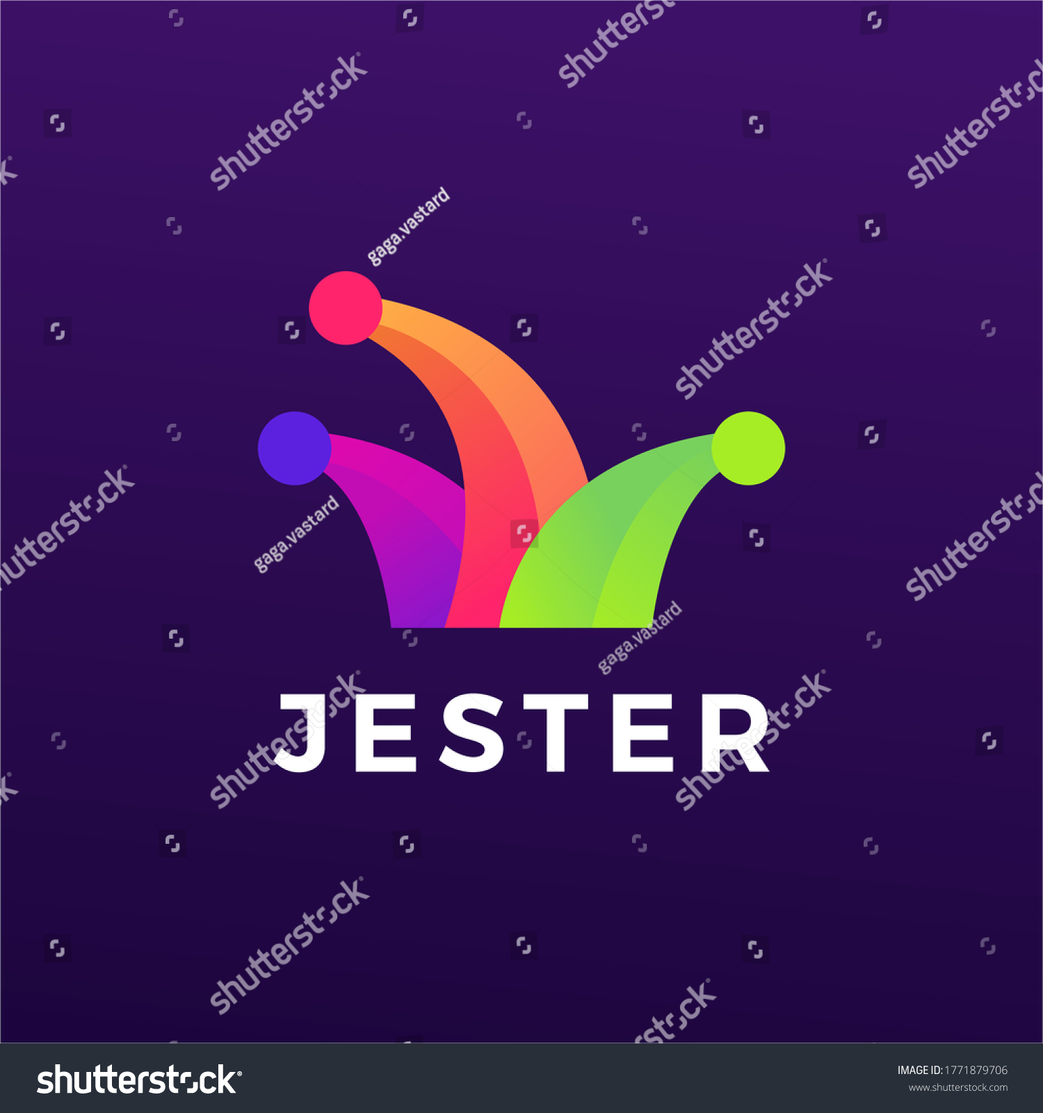 Jester Hat Logo Vector Icon Illustration Stock Vector (Royalty Free ...