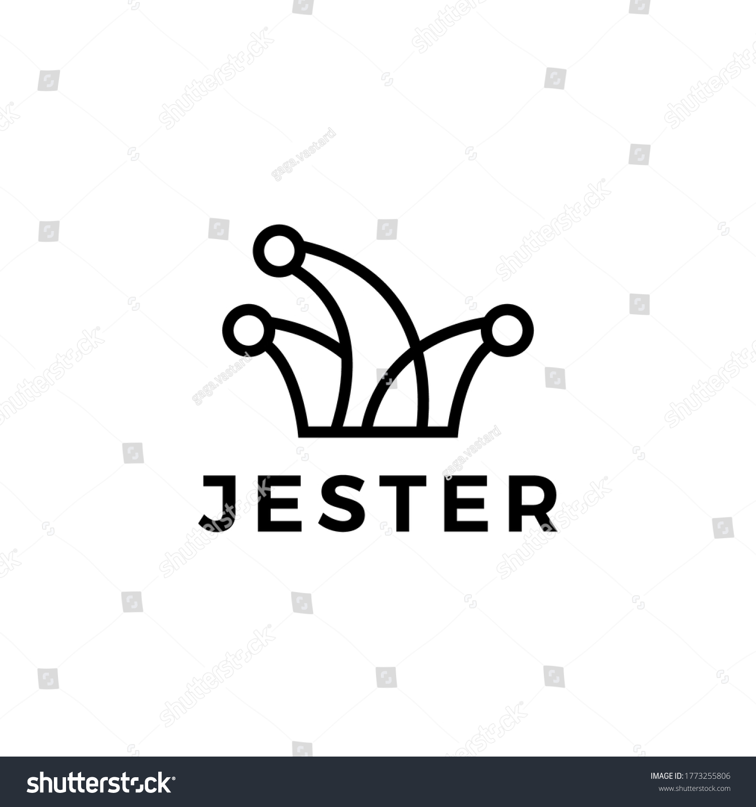 Jester Hat Logo Vector Icon Illustration Stock Vector (Royalty Free ...