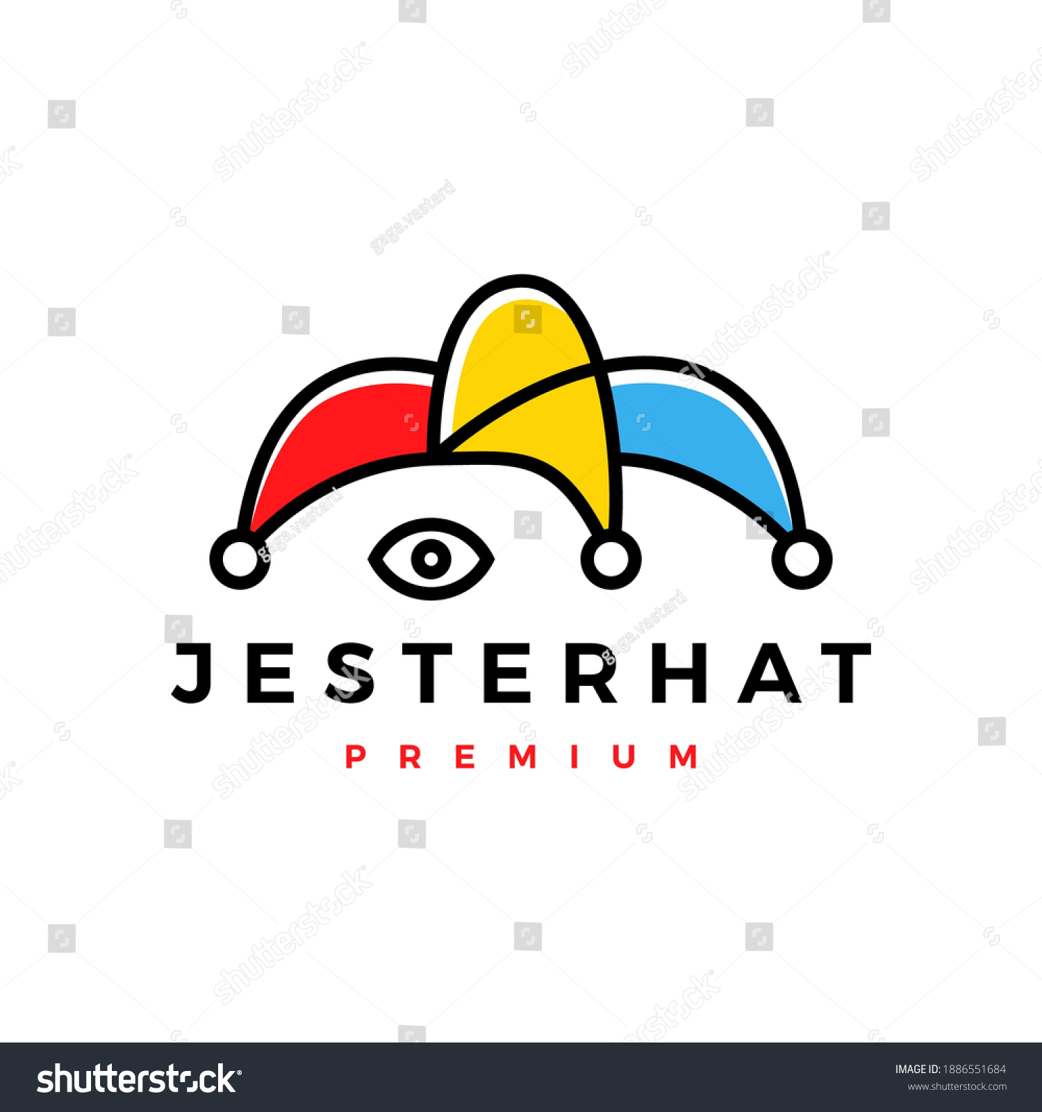 Jester Hat Logo Vector Icon Illustration Stock Vector (Royalty Free ...