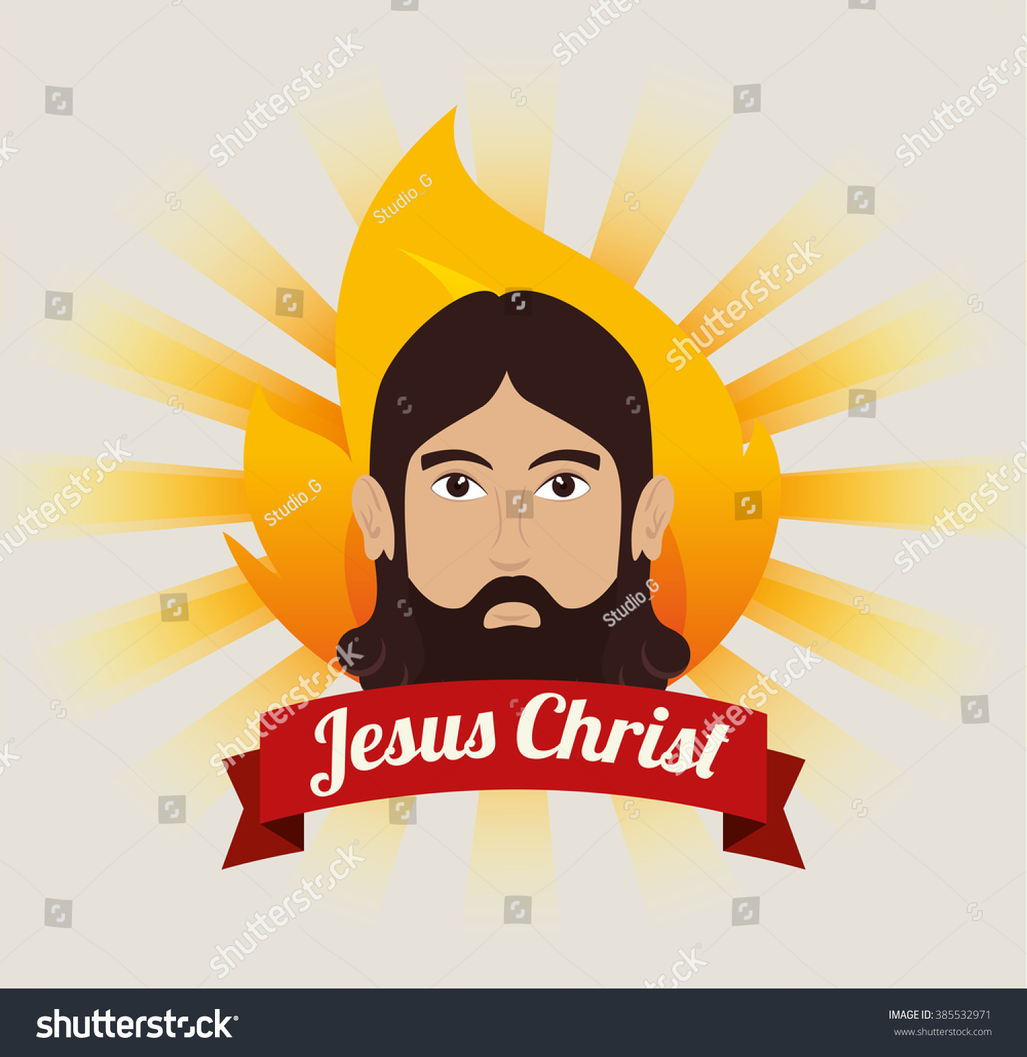 Jesus Christ Design Stock Vector (Royalty Free) 385532971
