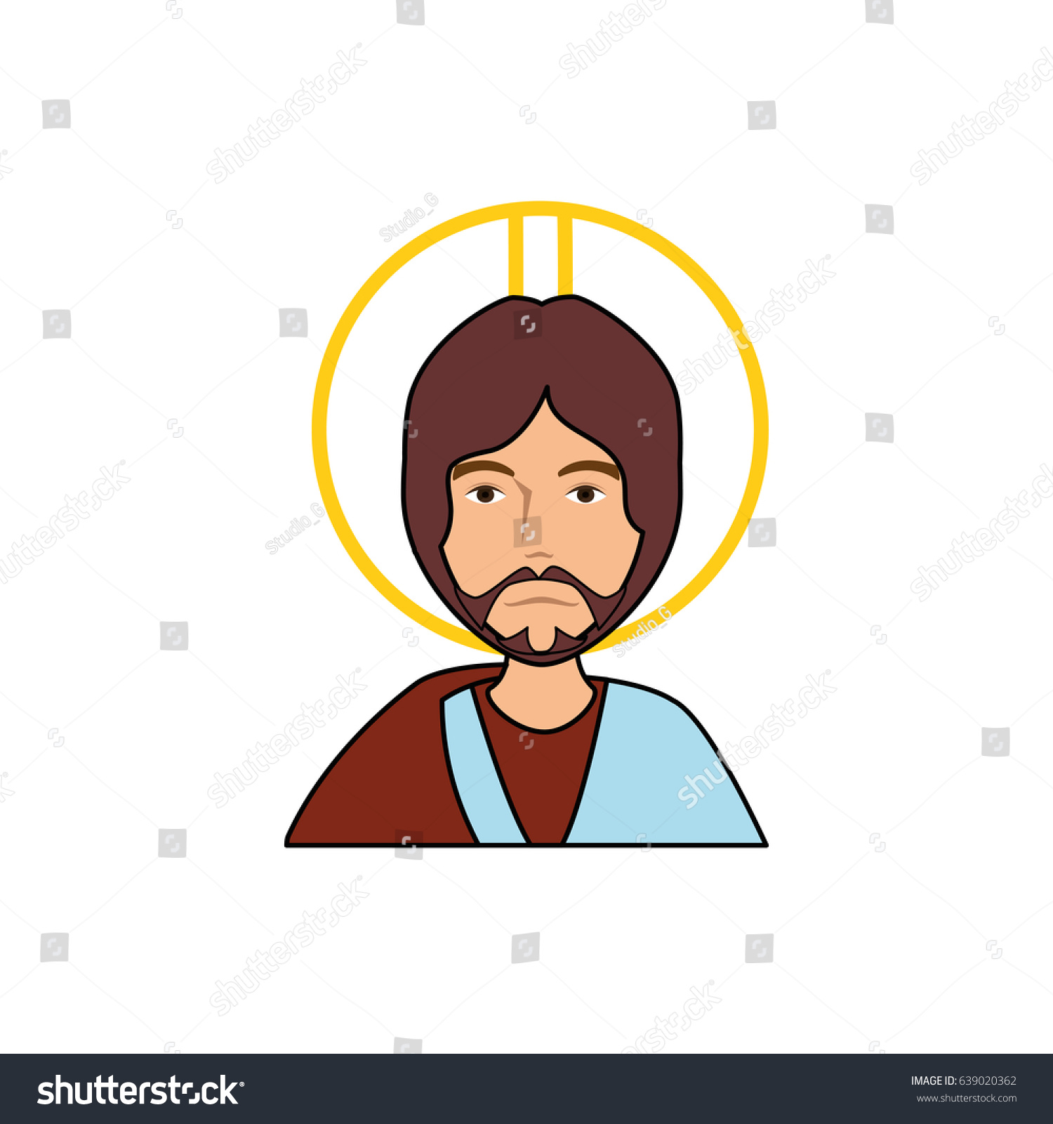 Jesus Christ Icon: vector de stock (libre de regalías) 639020362 ...