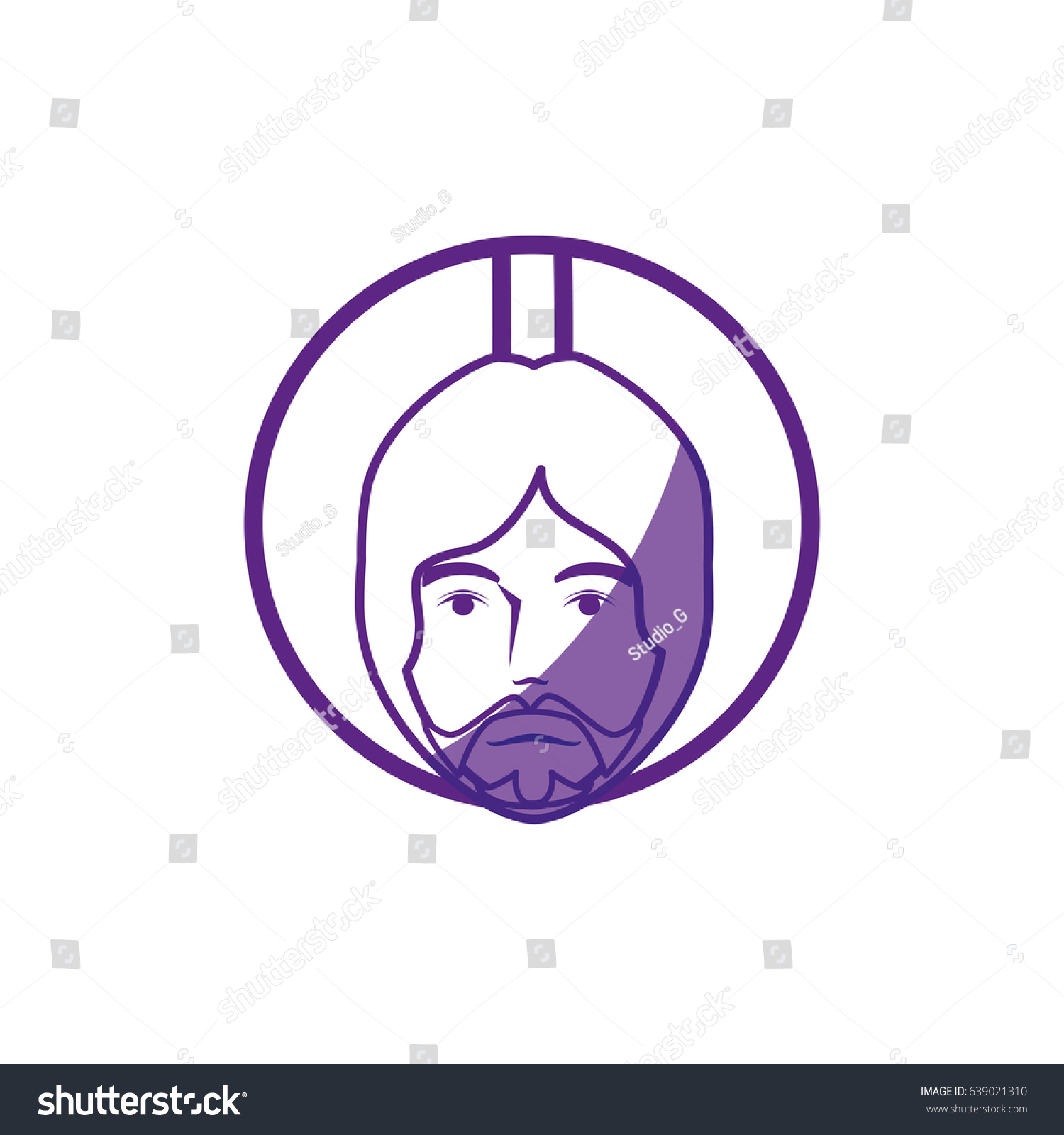 Jesus Christ Icon: เวกเตอร์สต็อก (ปลอดค่าลิขสิทธิ์) 639021310 ...