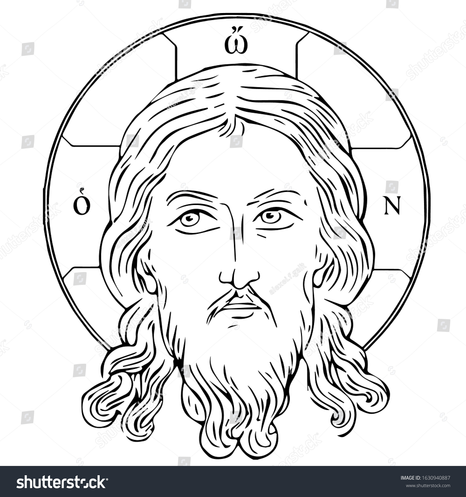 Jesus Christ Orthodox Clipart Mandylion Stock Vector (Royalty Free ...
