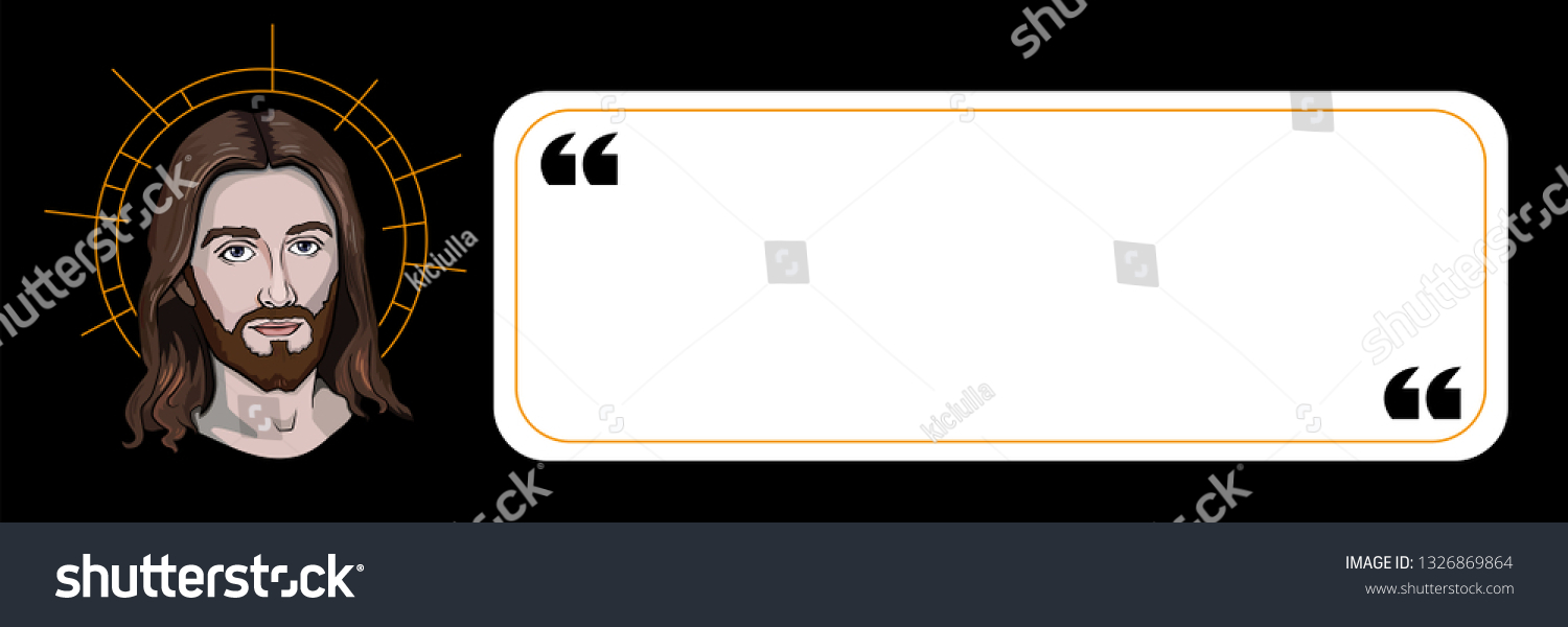 Jesus Christ Text Quote Stock Vector (Royalty Free) 1326869864
