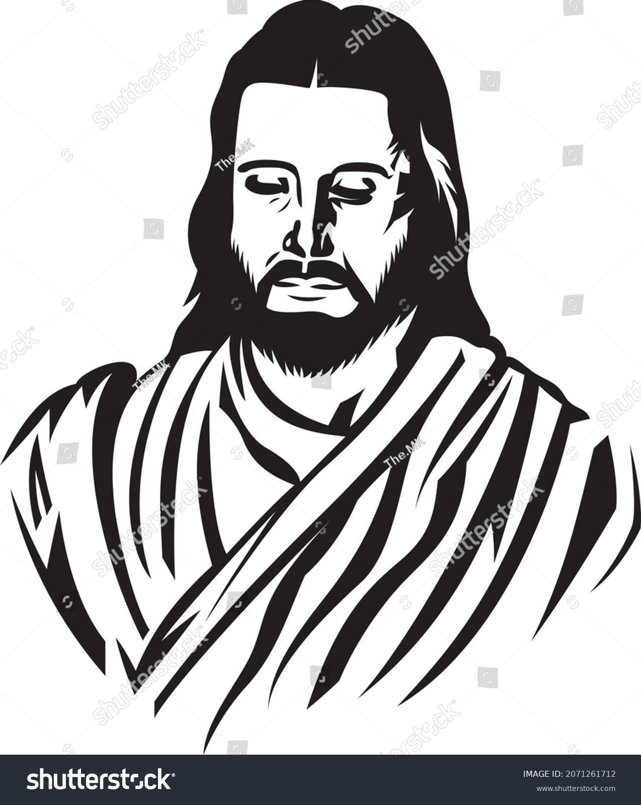 Jesus Christ Vector Illustration Stock Vector (Royalty Free) 2071261712
