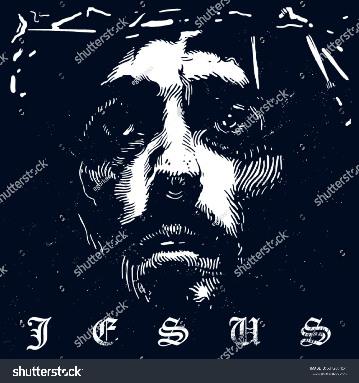 Jesucristo. Ilustración del vector: vector de stock (libre de regalías ...