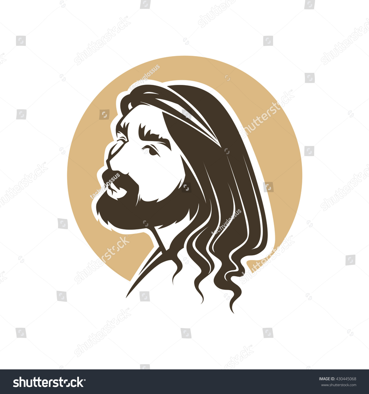 Jesus Christ Vector Portrait 스톡 벡터(로열티 프리) 430445068 | Shutterstock