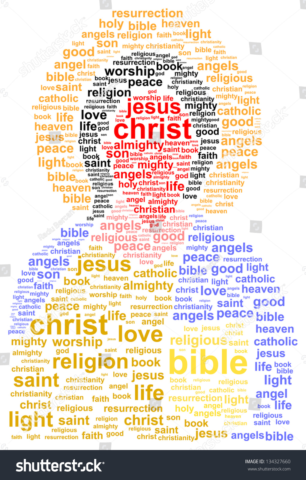 Jesus Christ Word Cloud Concept : image vectorielle de stock (libre de ...