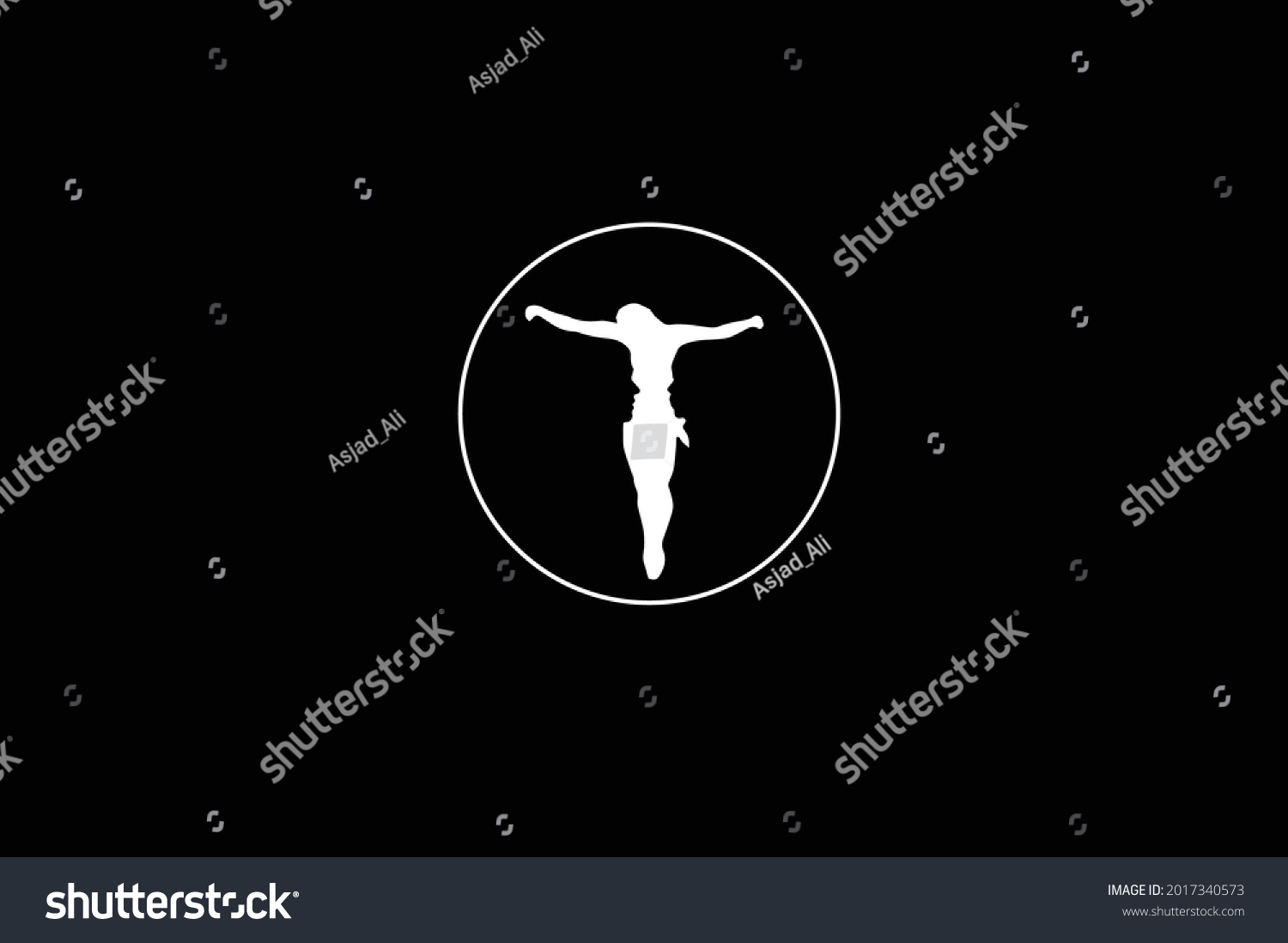 Jesus Elegant Logo Initials Company Vector Stock Vector (Royalty Free ...