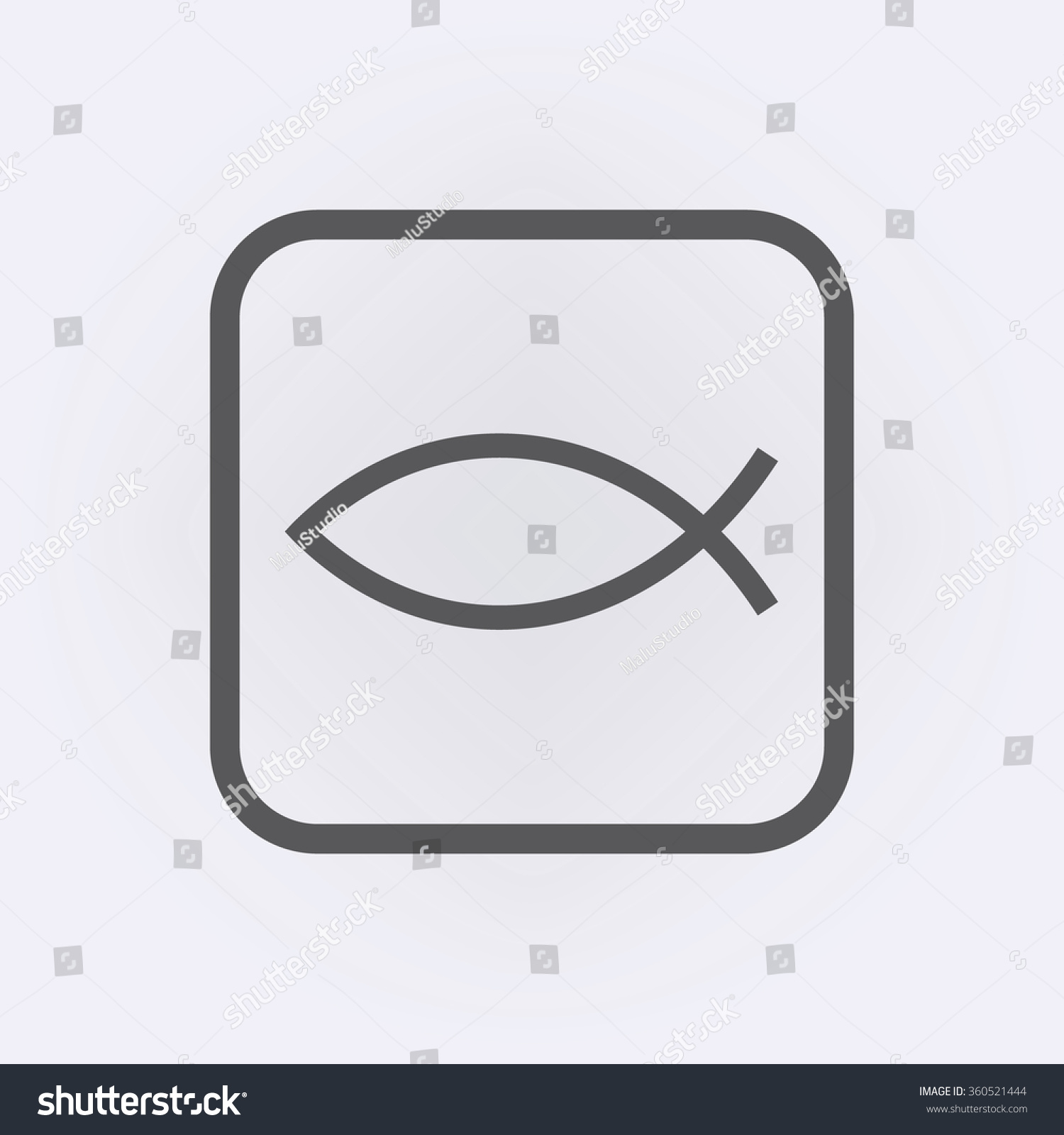 Jesus Fish Icon Vector Illustration Stock Vector (Royalty Free ...