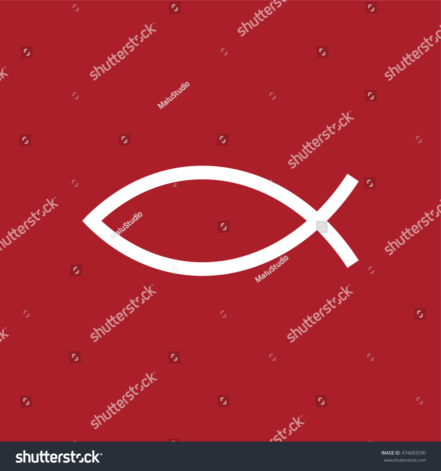 Jesus Fish Icon Vector Illustration Stock Vector (Royalty Free) 474683590