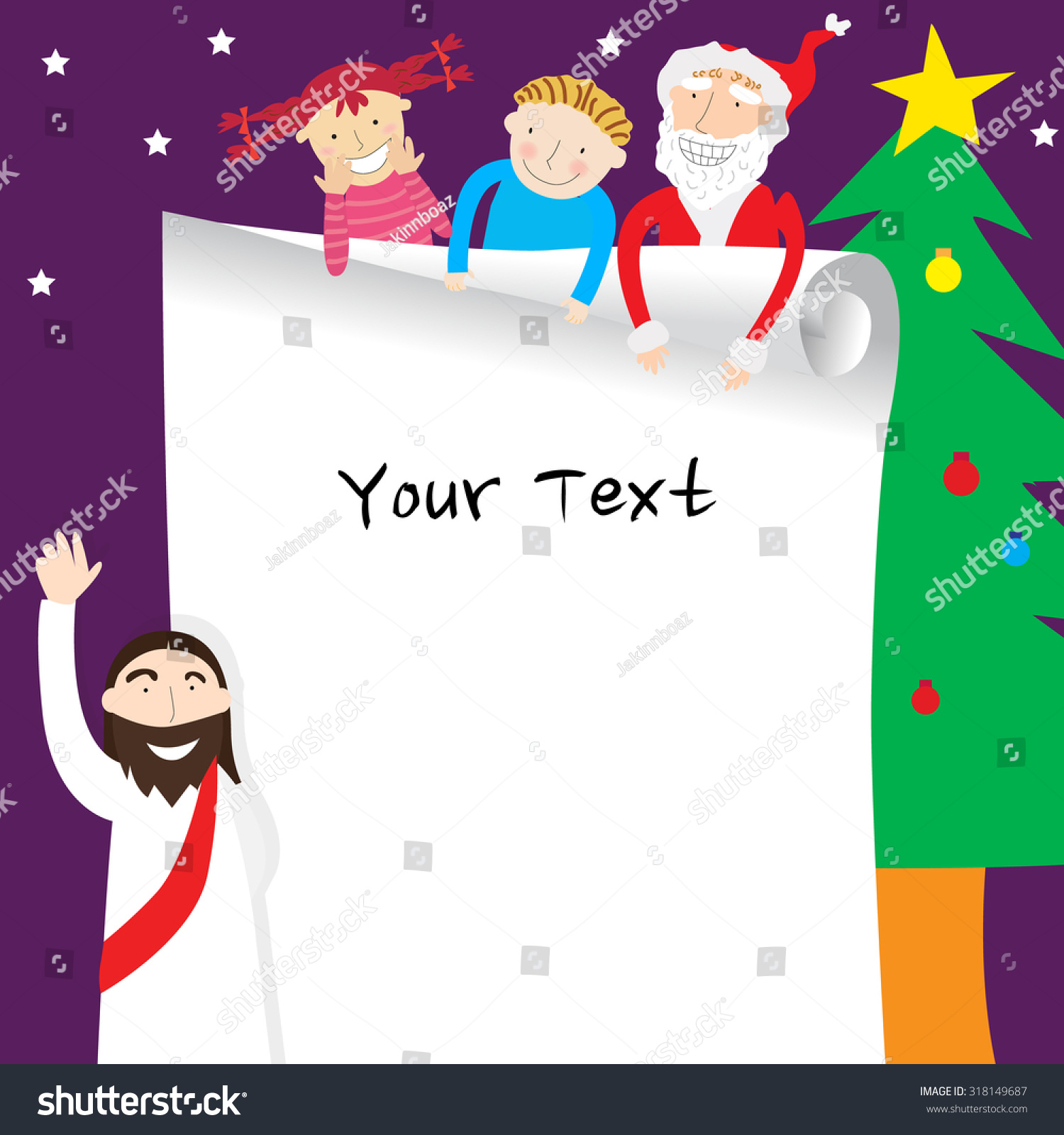 Jesus Waving Stock Vector (Royalty Free) 318149687