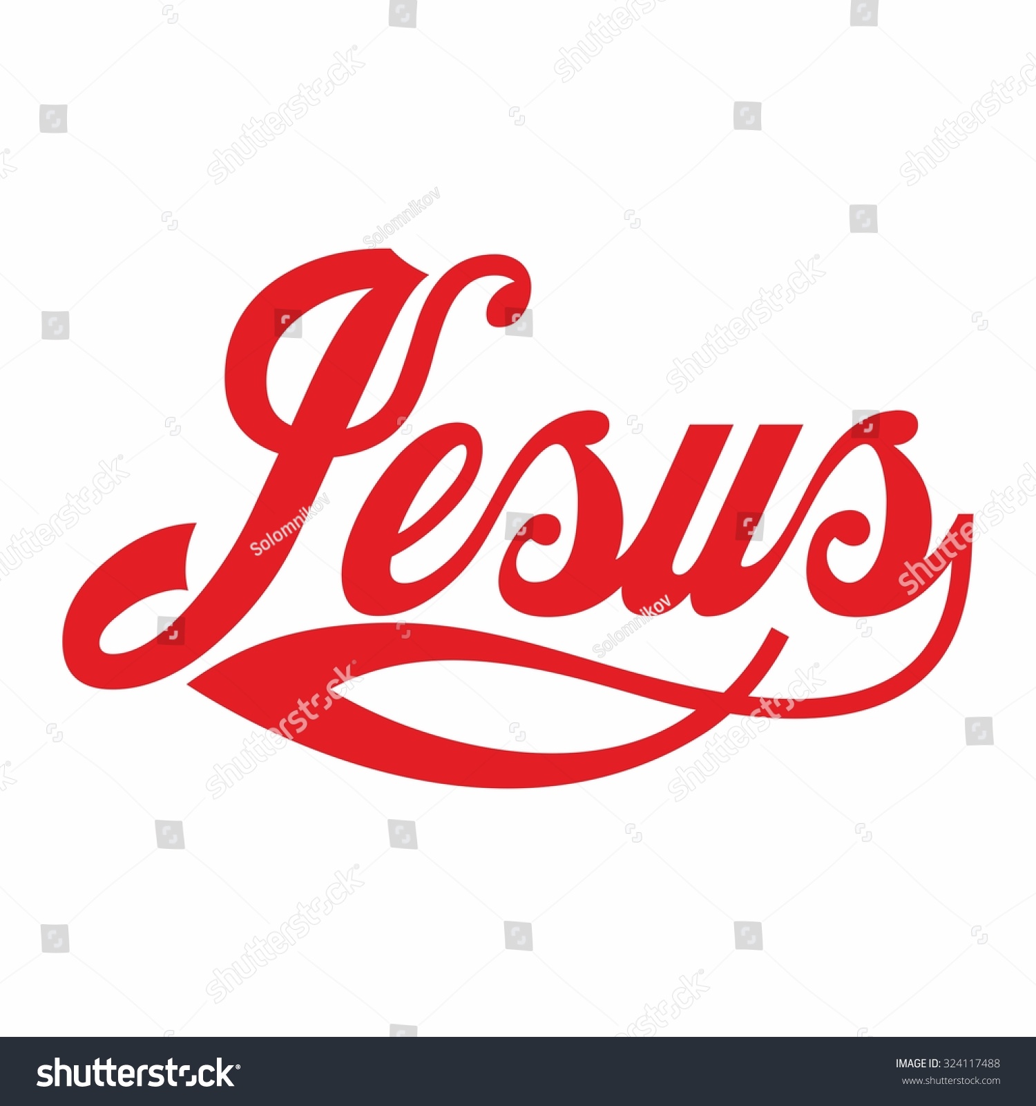 Jesus Lettering Stock Vector (Royalty Free) 324117488